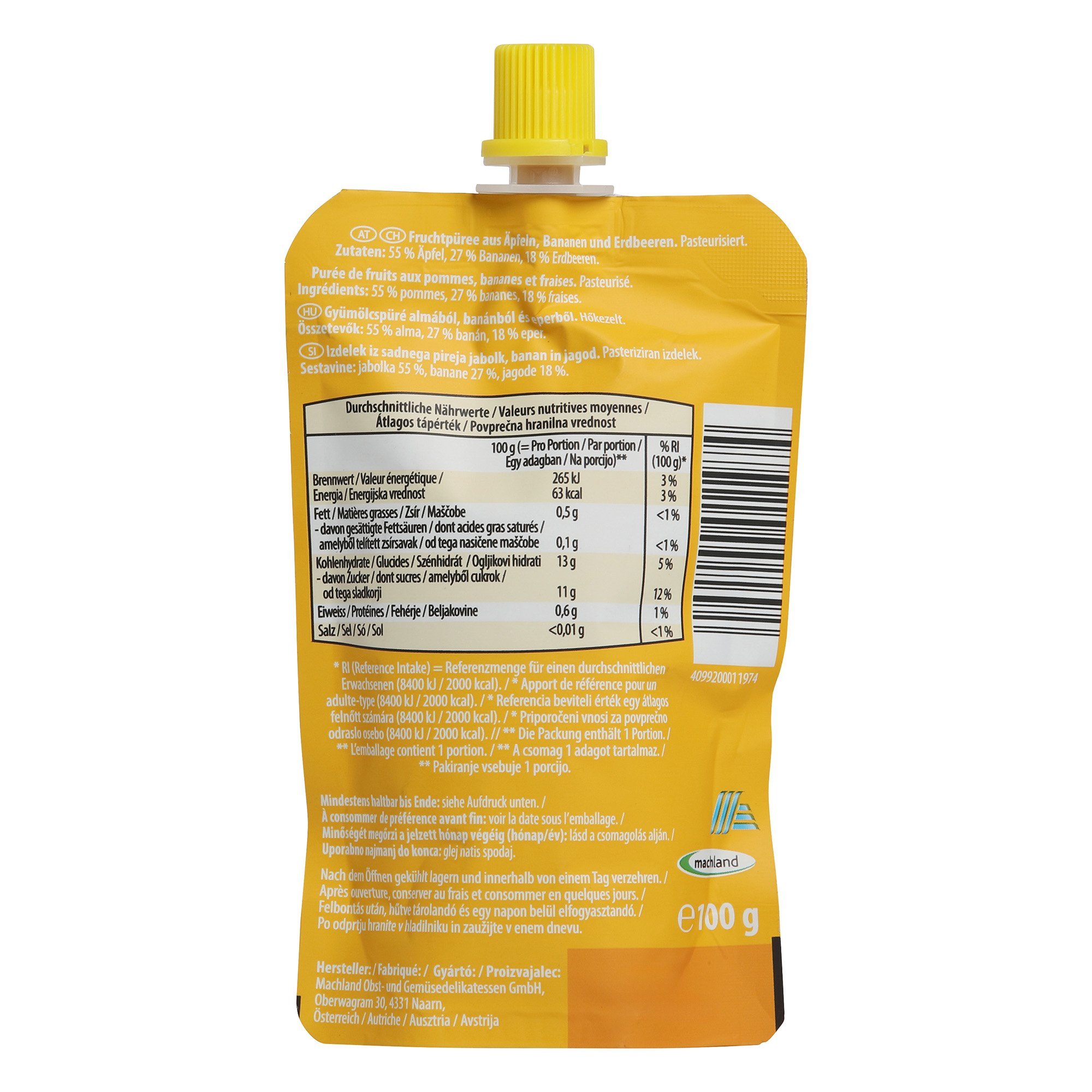 SWEET VALLEY Snack aux fruits, pomme-banane-fraise | ALDI-now