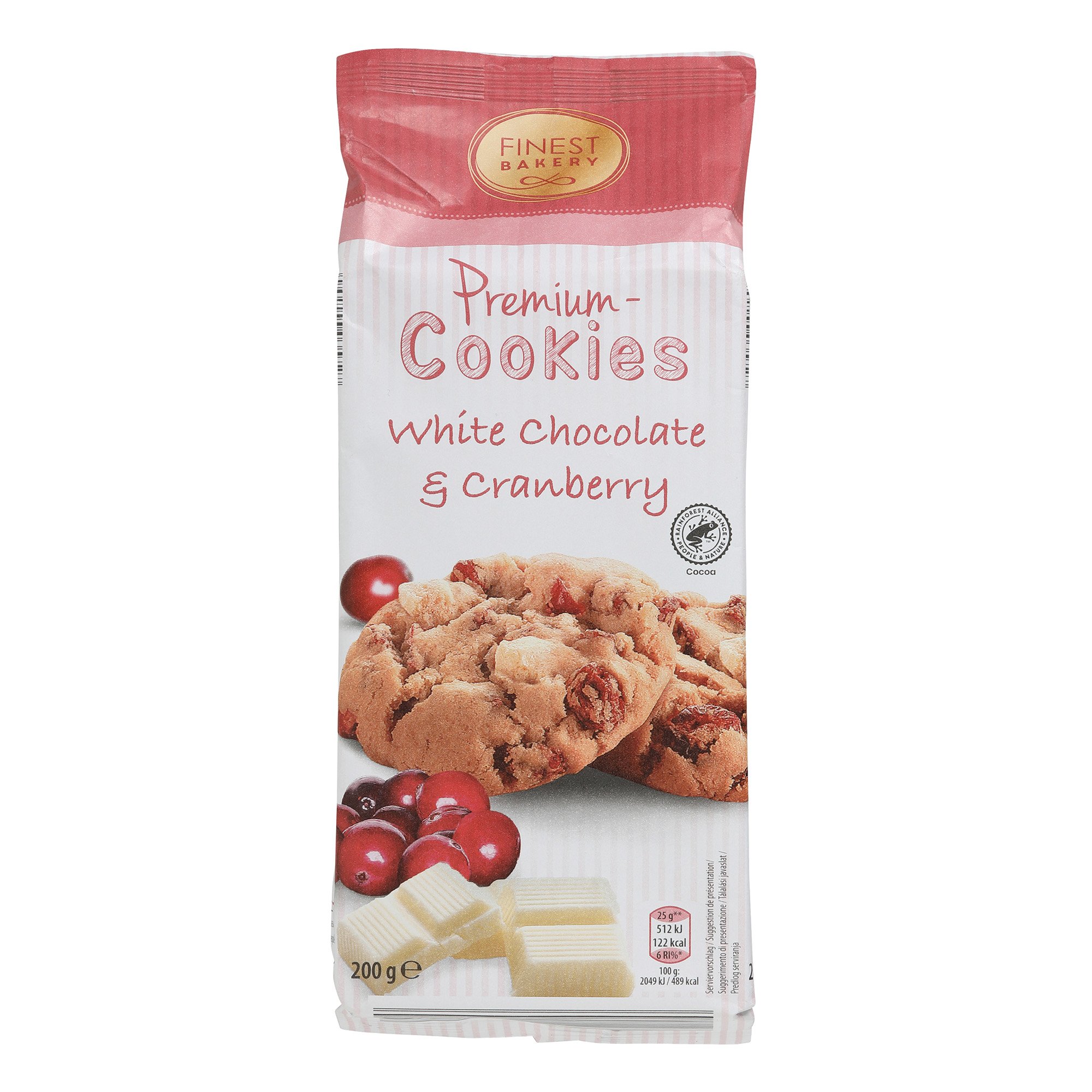 FINEST BAKERY Premium- Cookies, Cranberry & White Chocolate | ALDI-now
