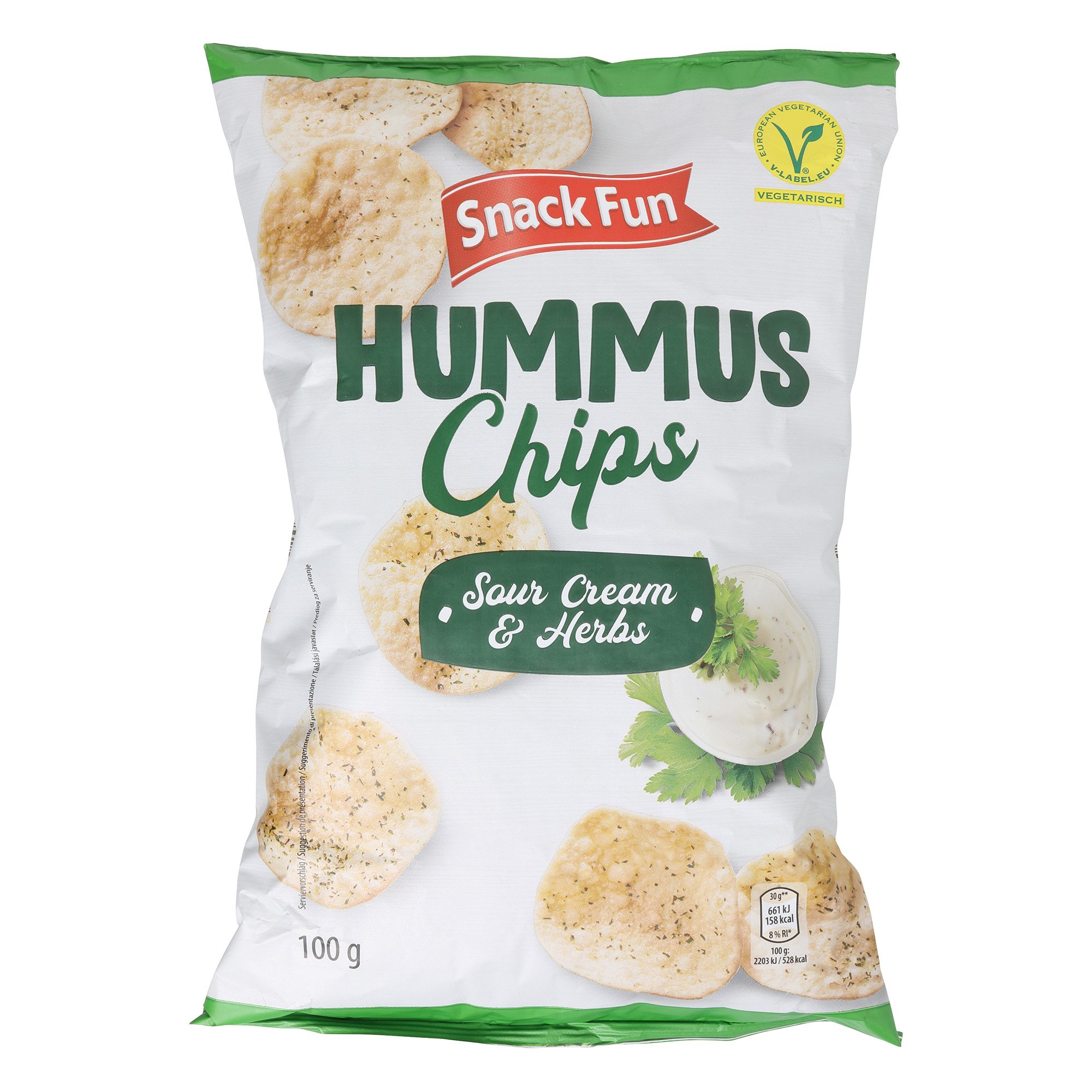 SNACK FUN Hummus Chips, Sauerrahm & Kräuter | ALDI-now