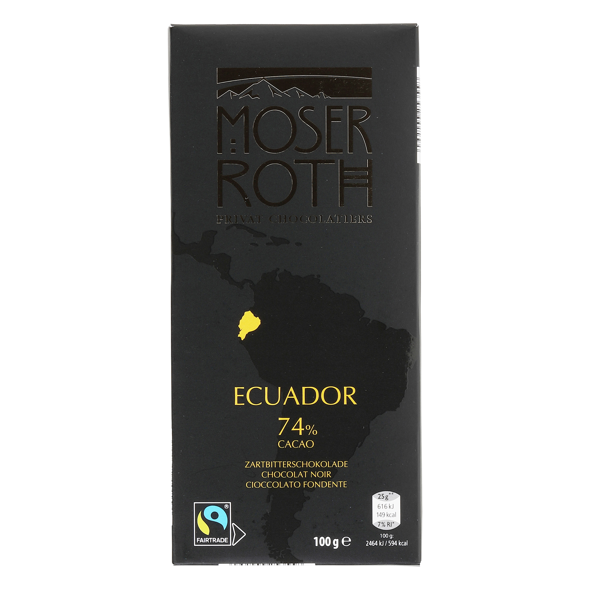 MOSER ROTH Fairtrade-Chocolat, Éguateur 74% | ALDI-now