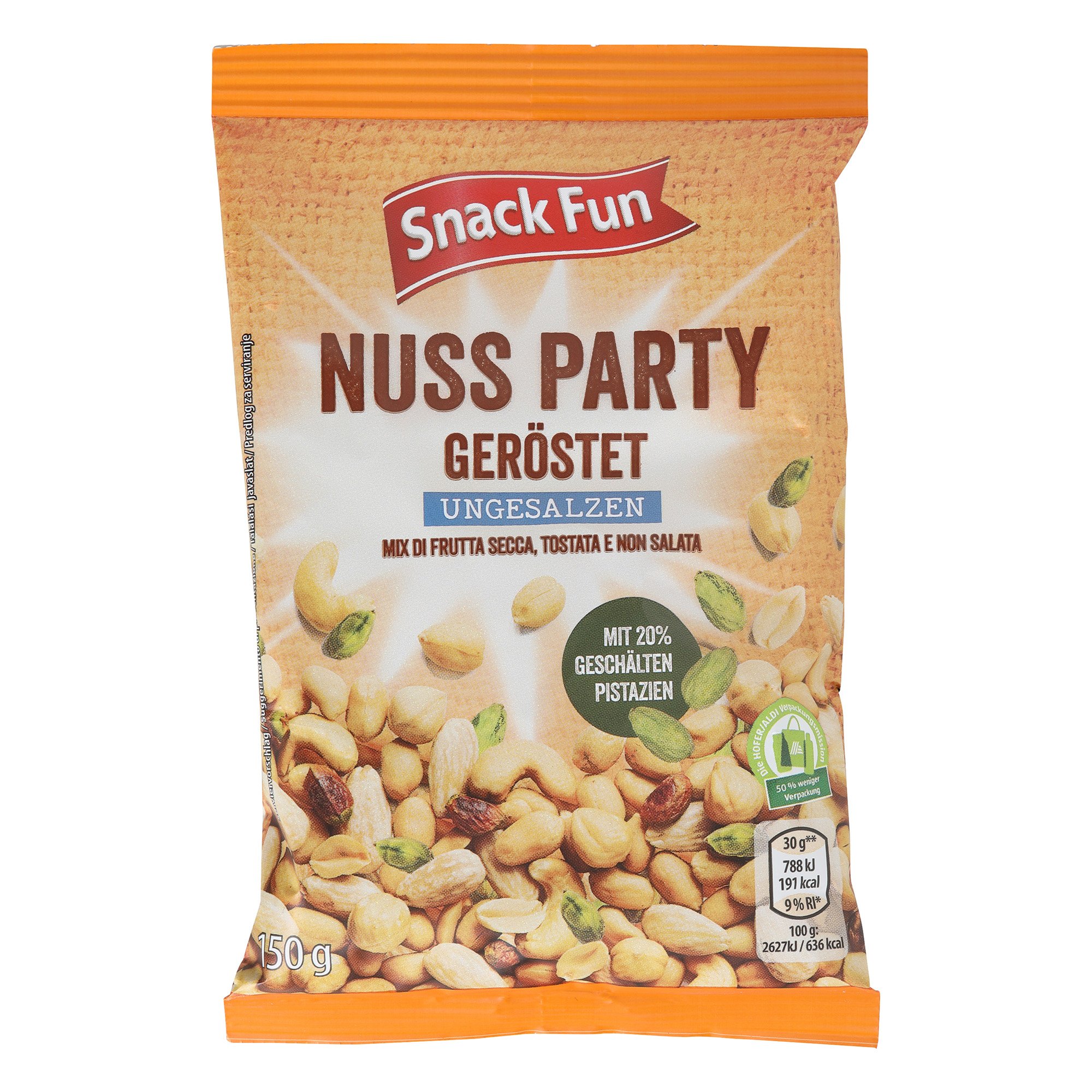 SNACK FUN Nuss Party Mix geröstet und ungesalzen | ALDI-now