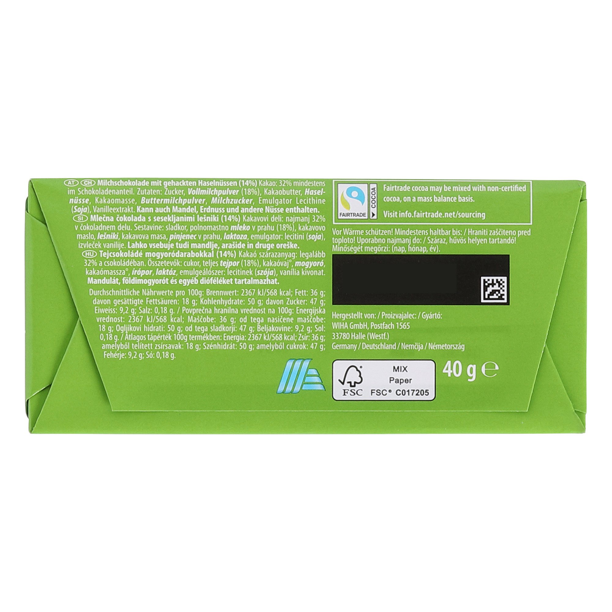 CHOCEUR Mini Tafeln 5er-Pack, Vollmilch Nuss | ALDI-now