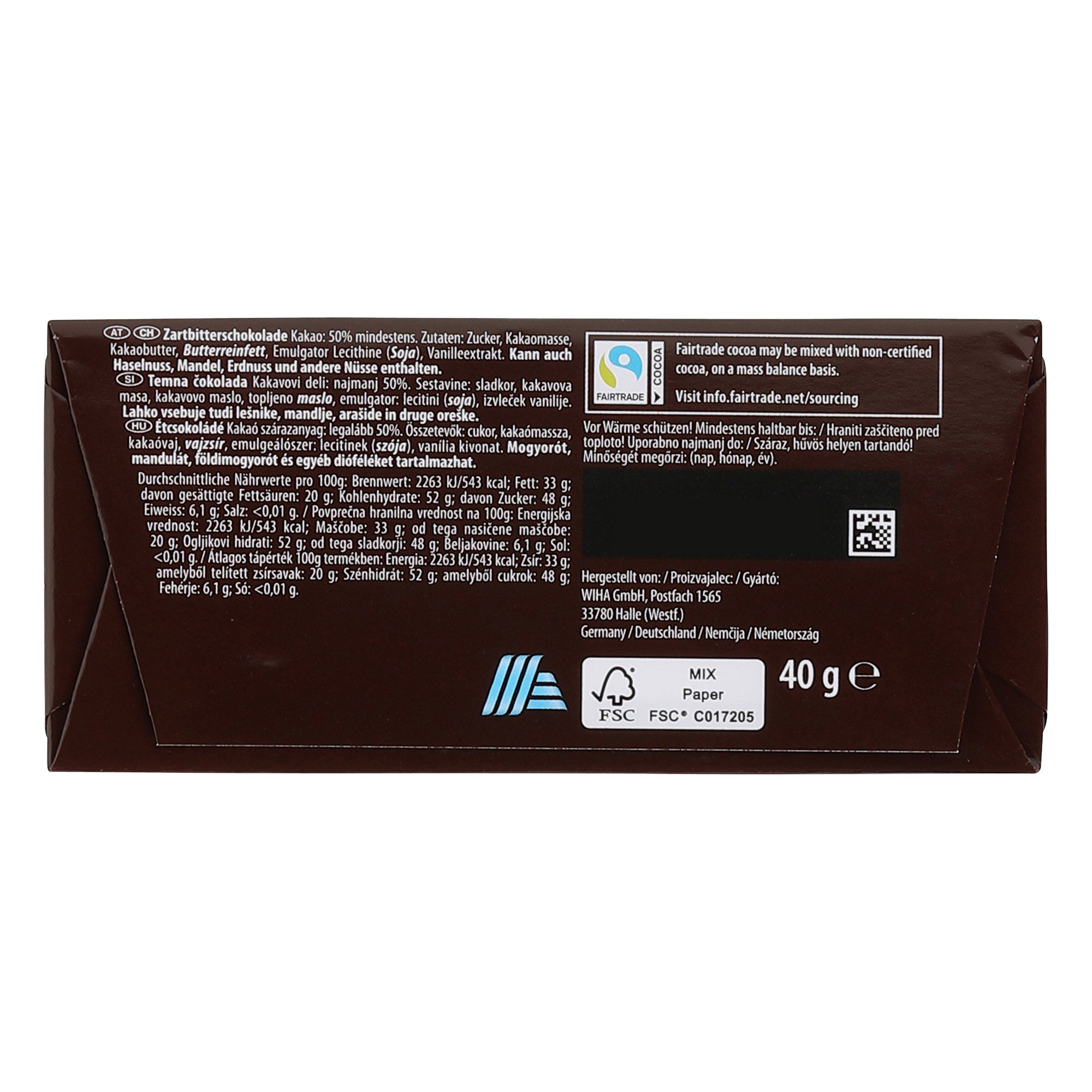 CHOCEUR Mini barres de chocolat pack de 5, chocolat noir | ALDI-now