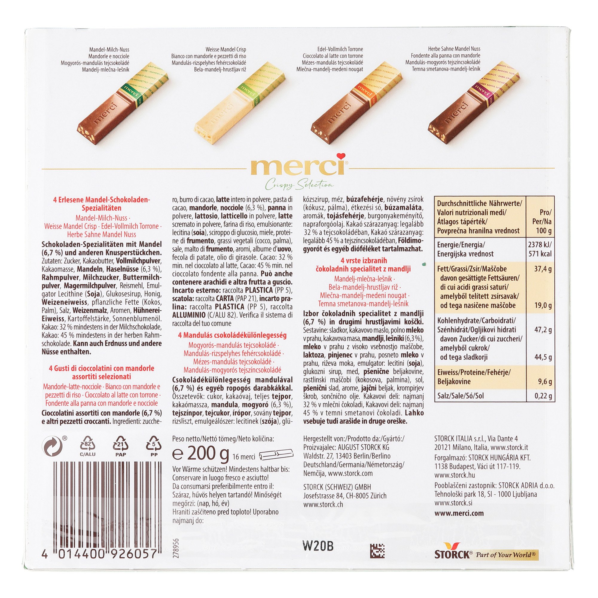 STORCK Merci Schokoladen Mix, Mandel Knusper Vielfalt | ALDI-now