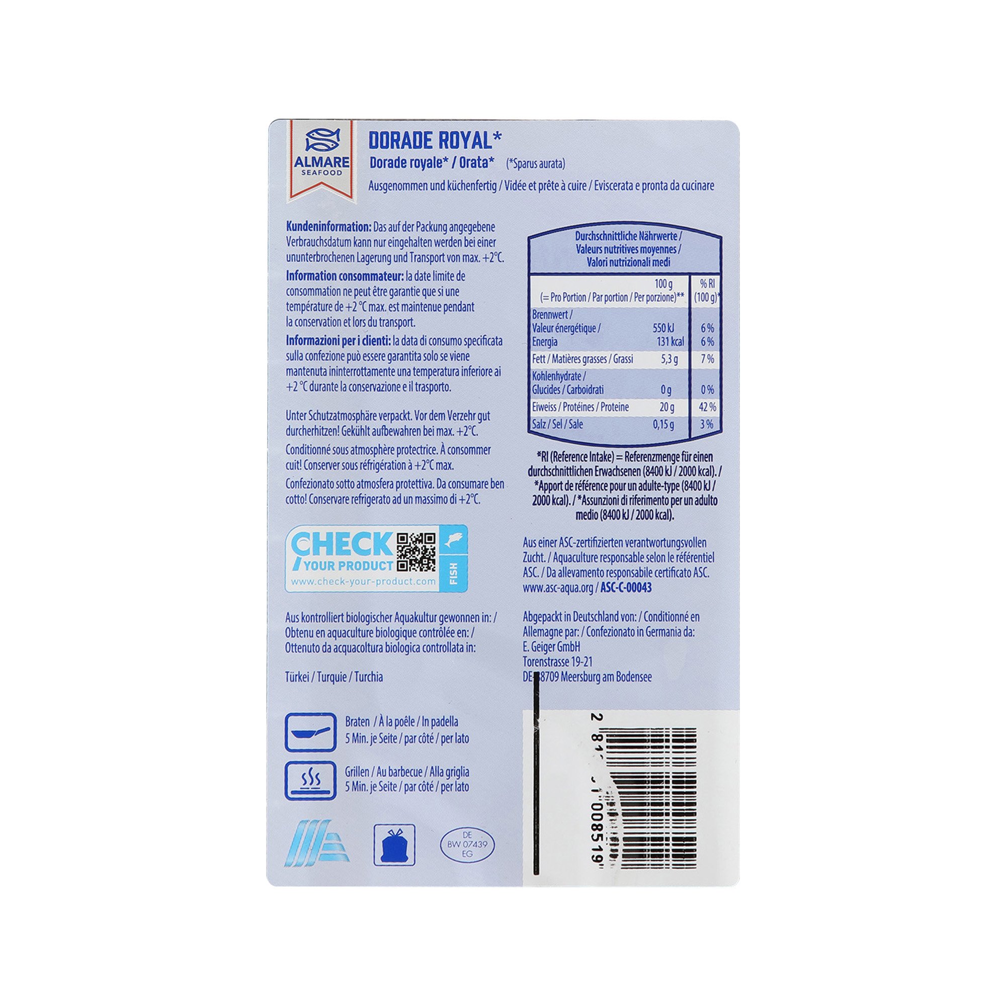 ALMARE SEAFOOD Dorade royale ASC | ALDI-now