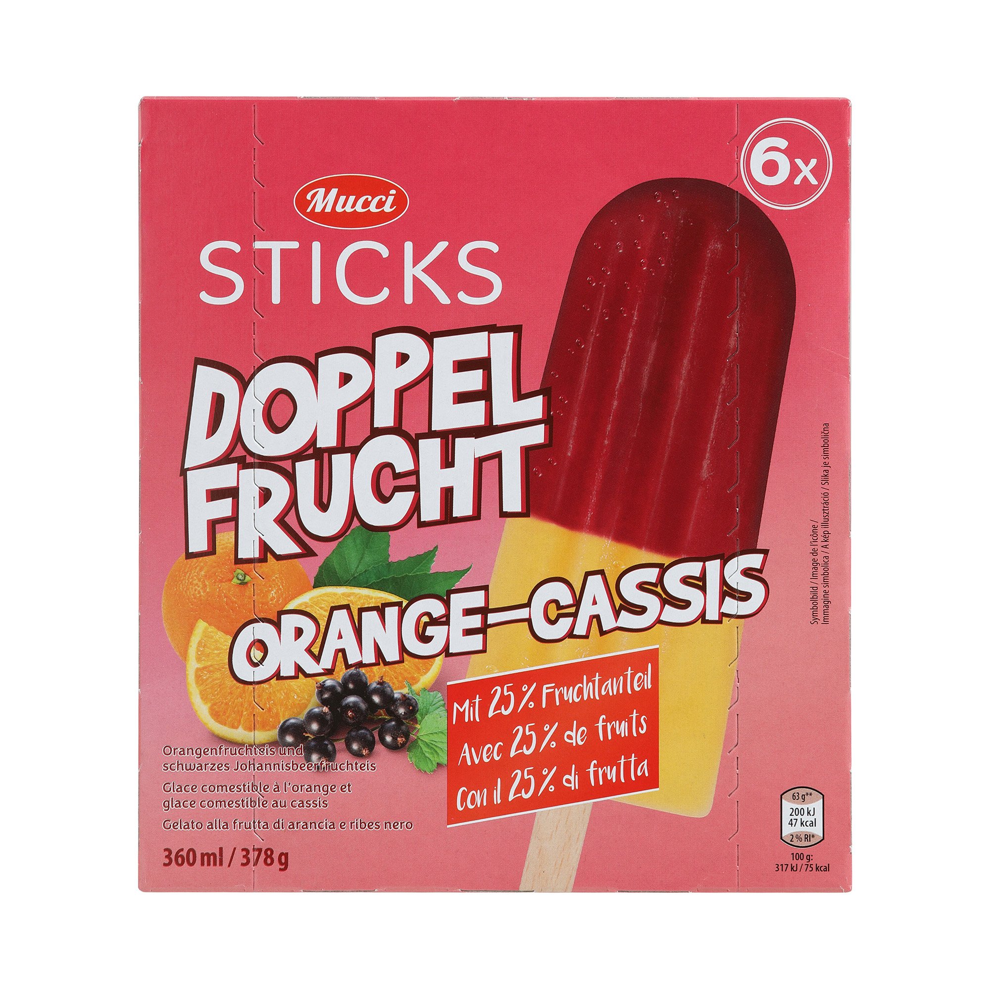 MUCCI Doppelfrucht Stieleis Orange-Cassis | ALDI-now
