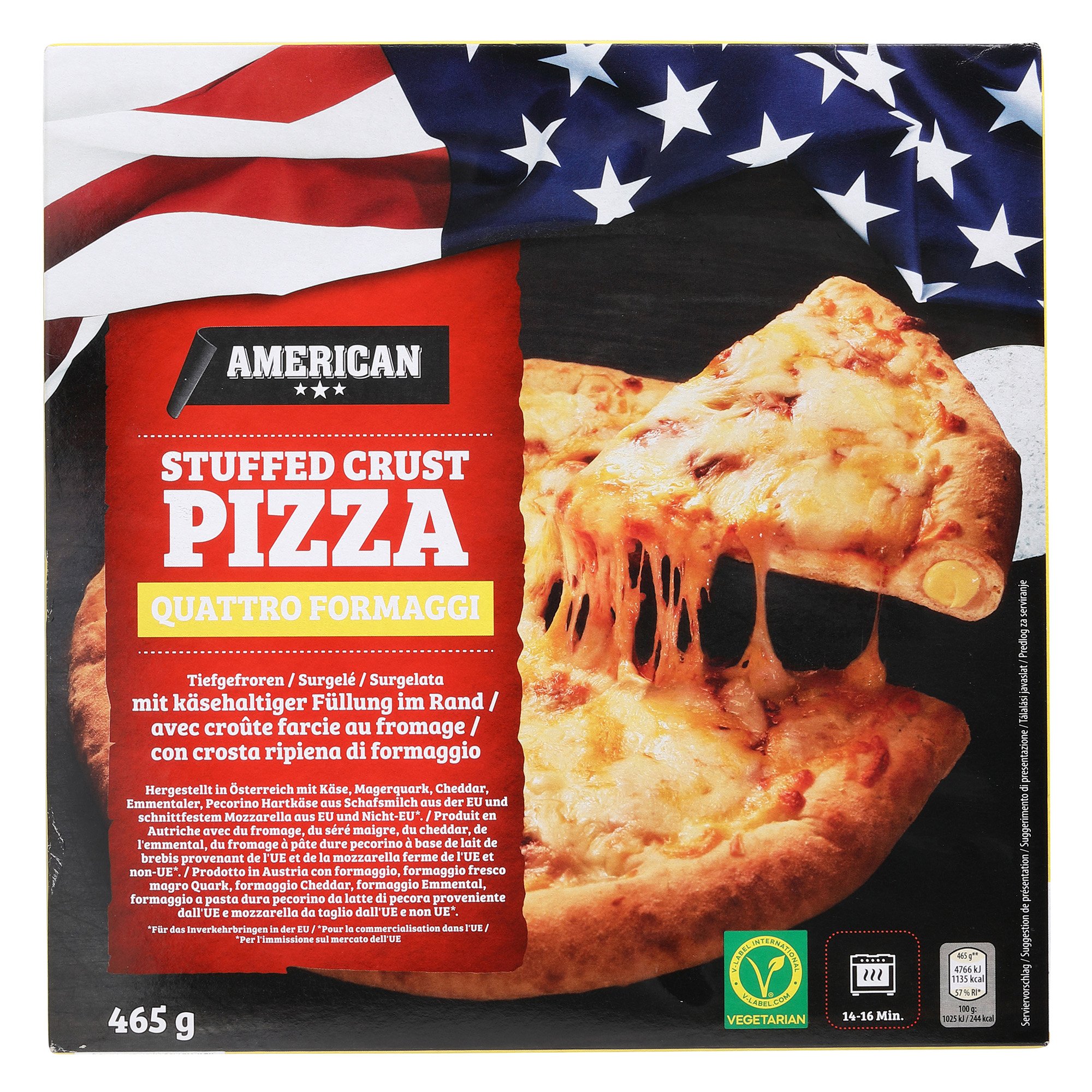 AMERICAN Pizza stuffed crust 4 formaggi | ALDI-now