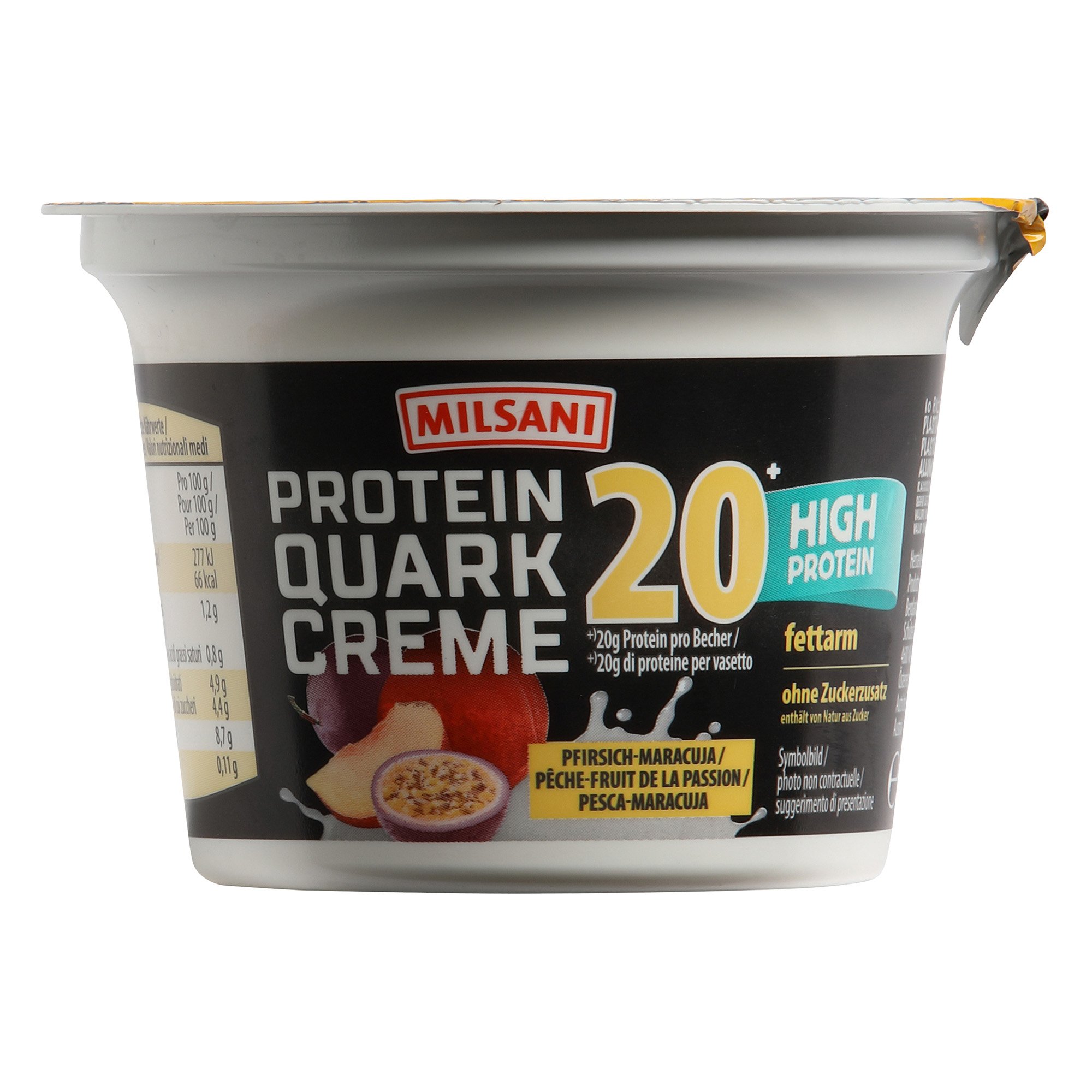 MILSANI Protein Quark-Creme, Pfirsich-Maracuja | ALDI-now