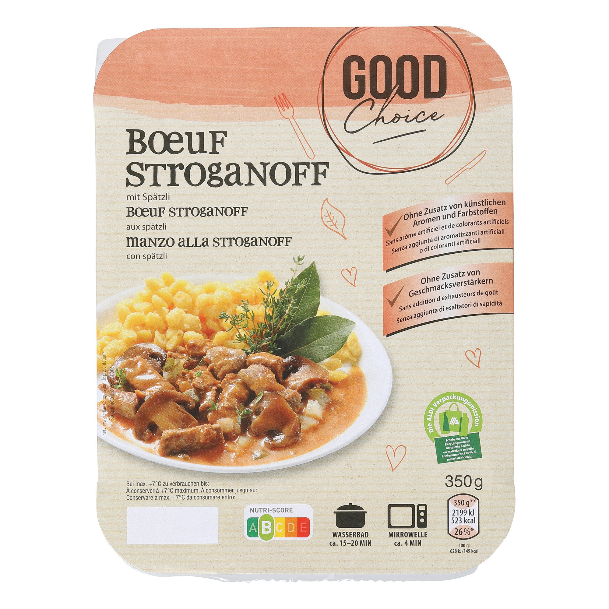 GOOD CHOICE Fertiggericht Boeuf Stroganoff | ALDI-now