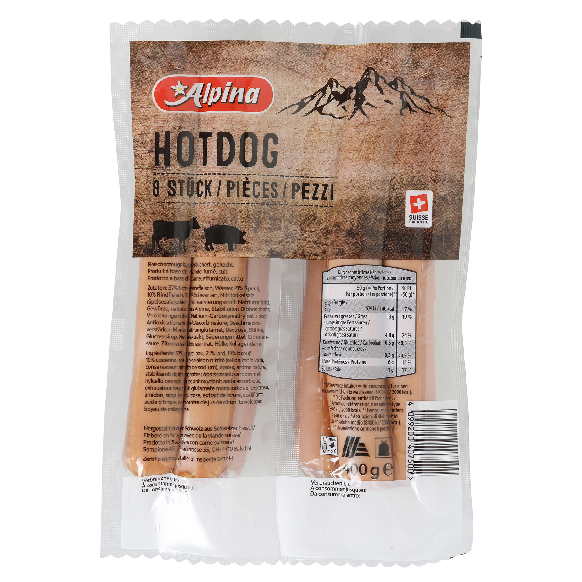 ALPINA Hot Dog Wienerli, 8er-Pack | ALDI-now