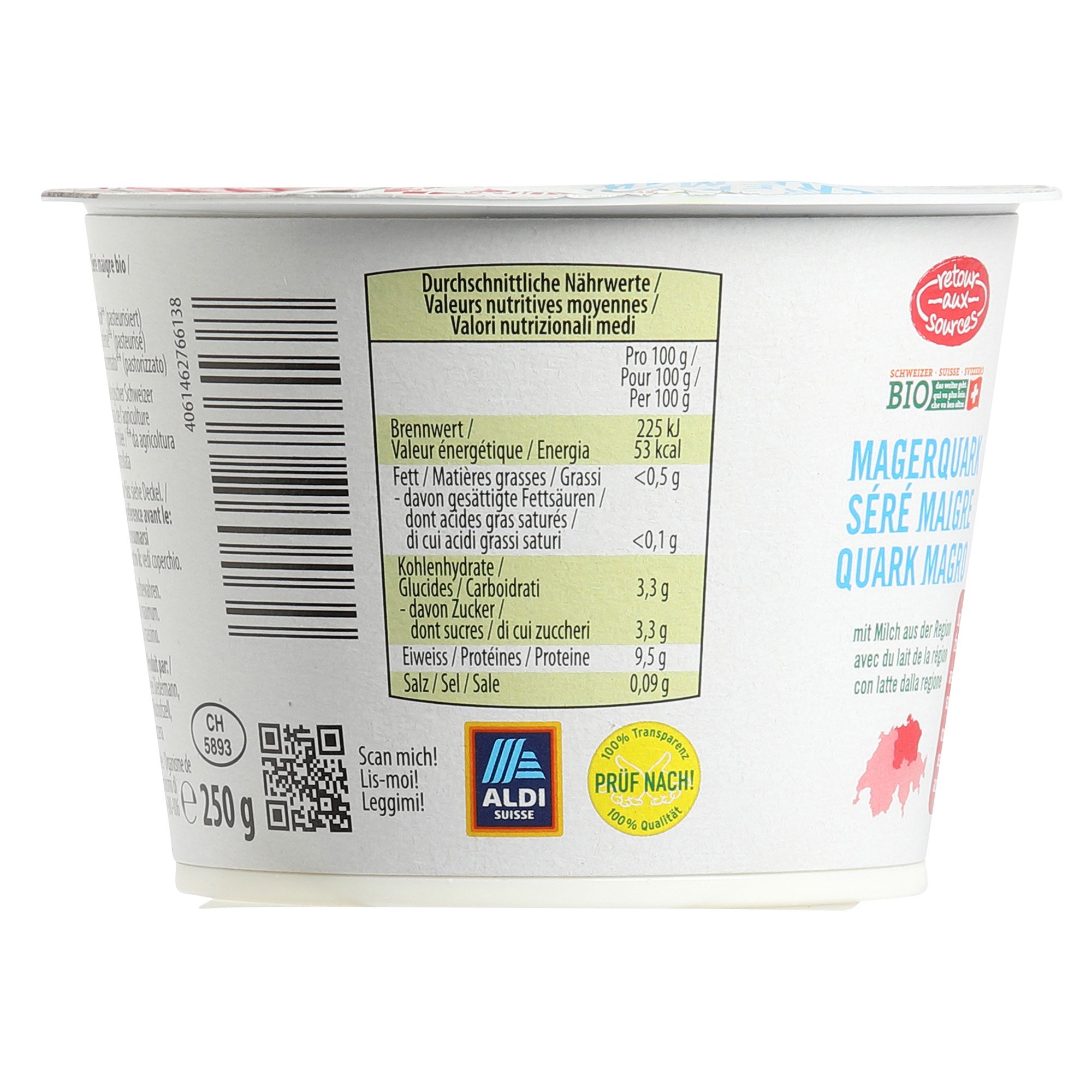 RETOUR AUX SOURCES BIO Quark magro | ALDI-now