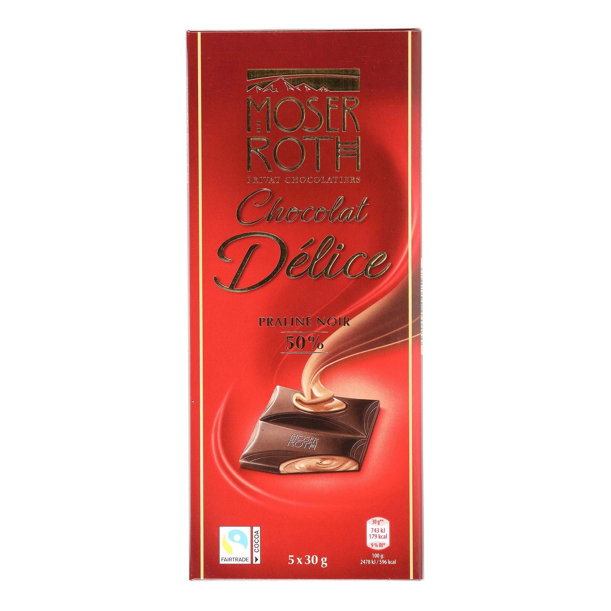 MOSER ROTH Schokolade Délice, Praliné Noir 50 % | ALDI-now