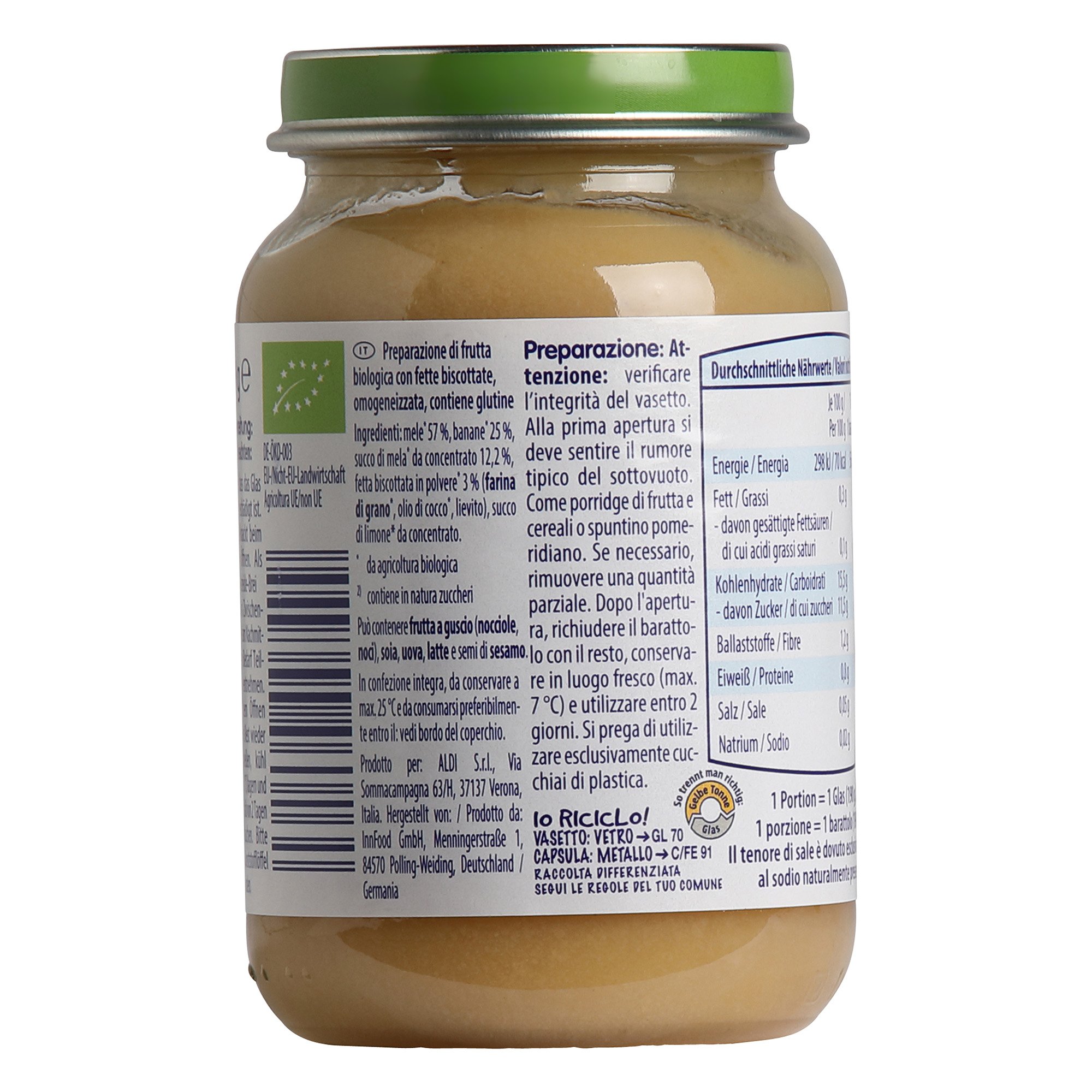 MAMIA BIO Alimenti per la prima infanzia, Mela, banana e fette ...