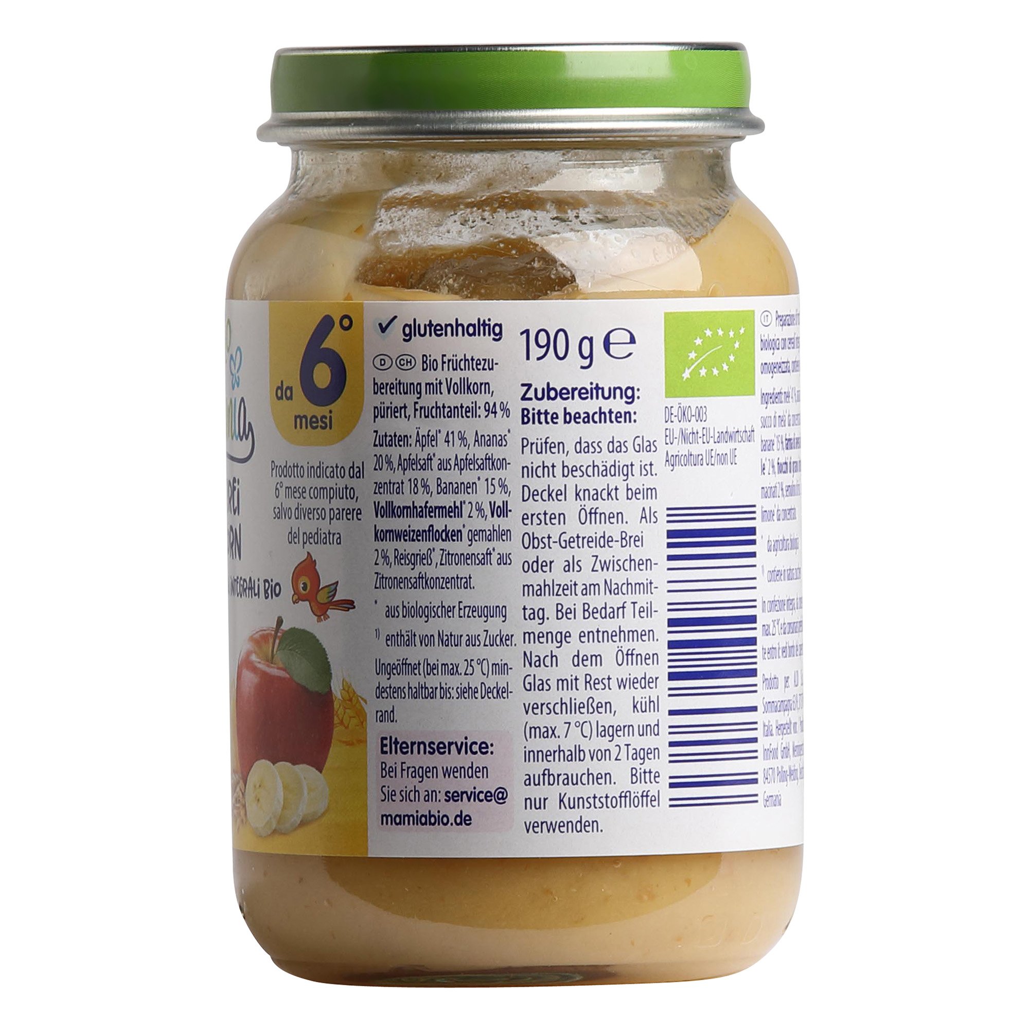 MAMIA BIO Alimenti per la prima infanzia, Mela, Porridge di frutta ...