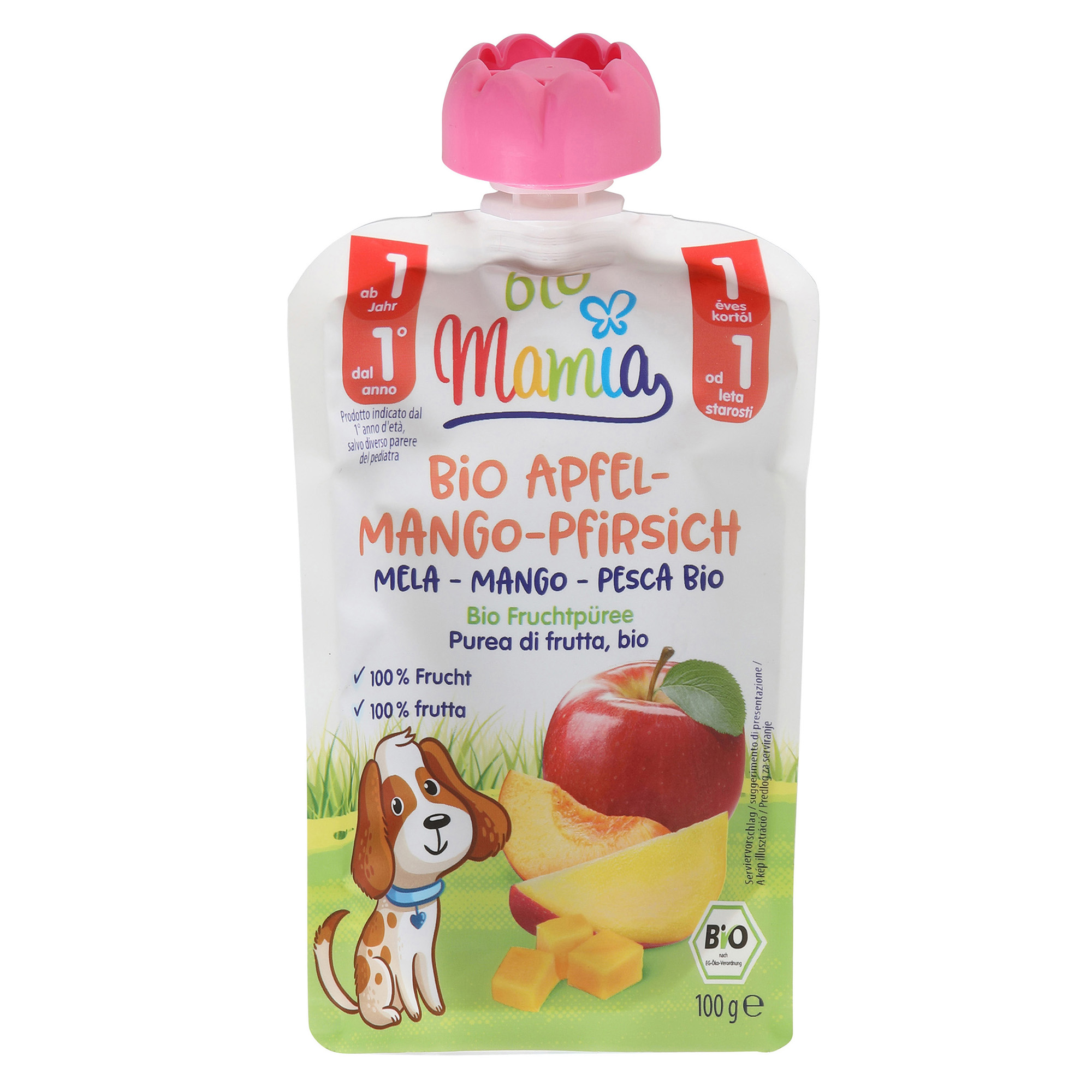MAMIA BIO Gourde à presser, pomme-mangue-pêche | ALDI-now