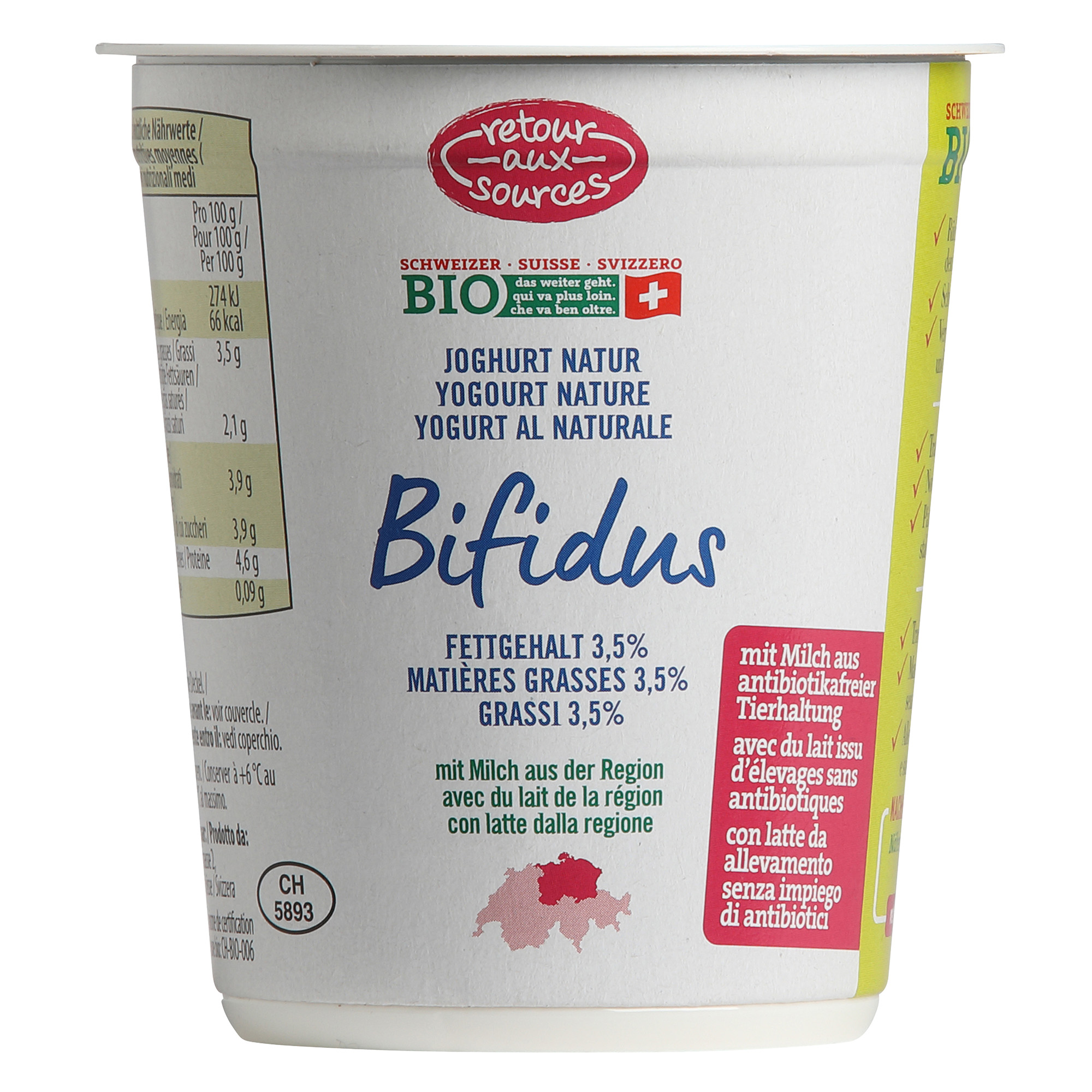 RETOUR AUX SOURCES BIO Joghurt Bifidus 3.5 % Fett | ALDI-now