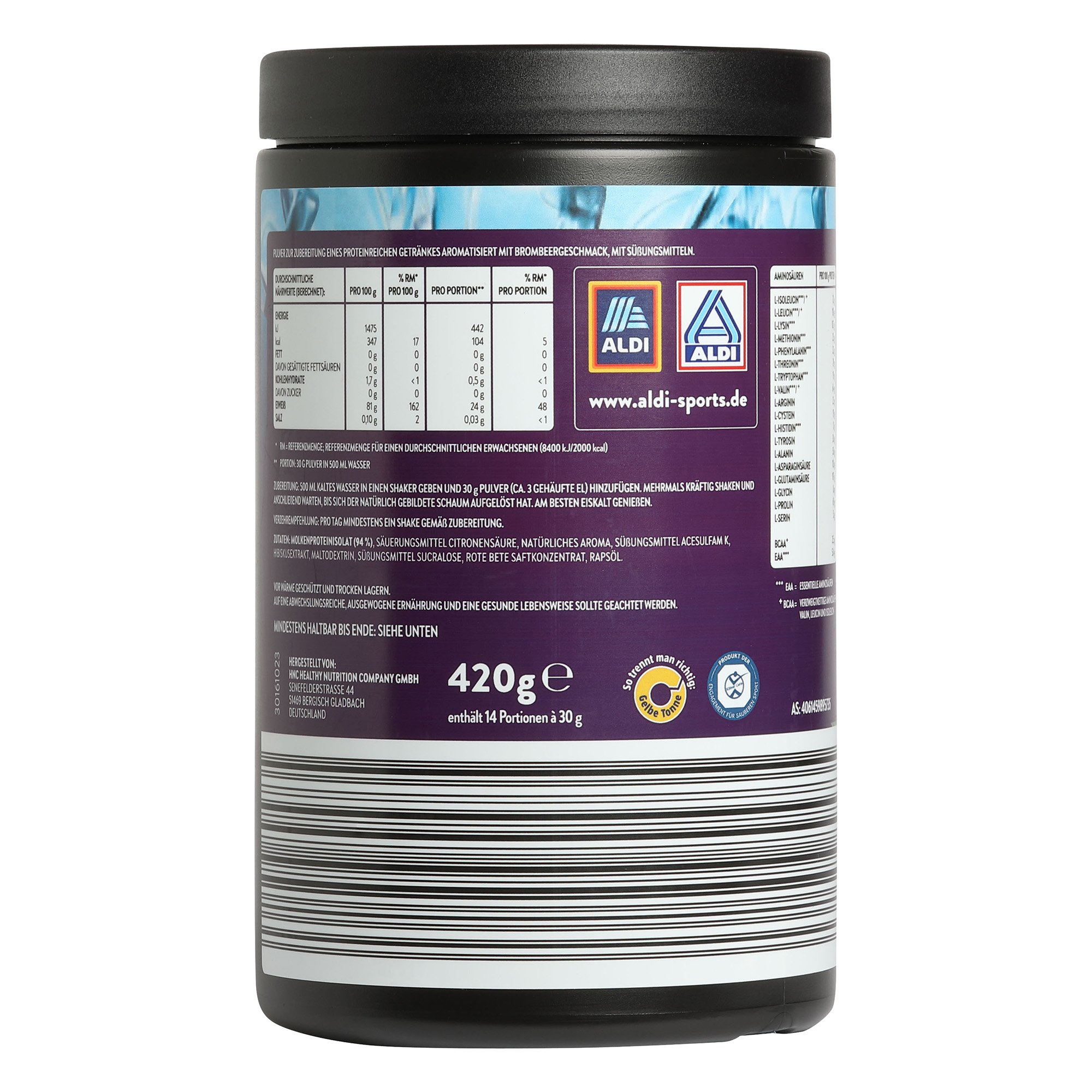 ALDI SPORT Clear Whey Pulver Brombeere | ALDI-now