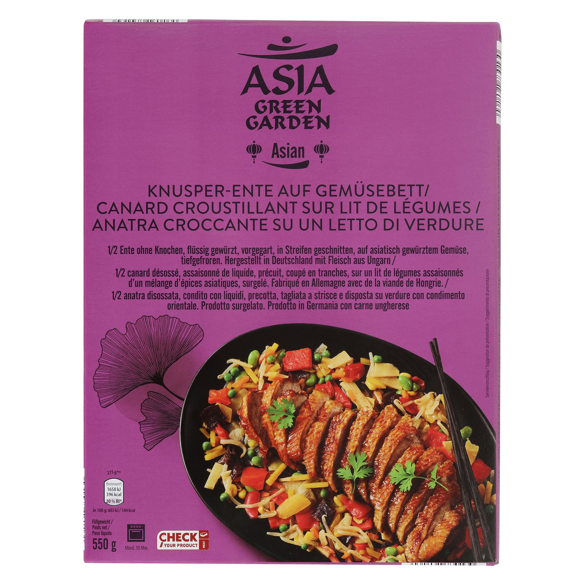ASIA GREEN GARDEN Canard croustillant sur lit de légumes | ALDI-now
