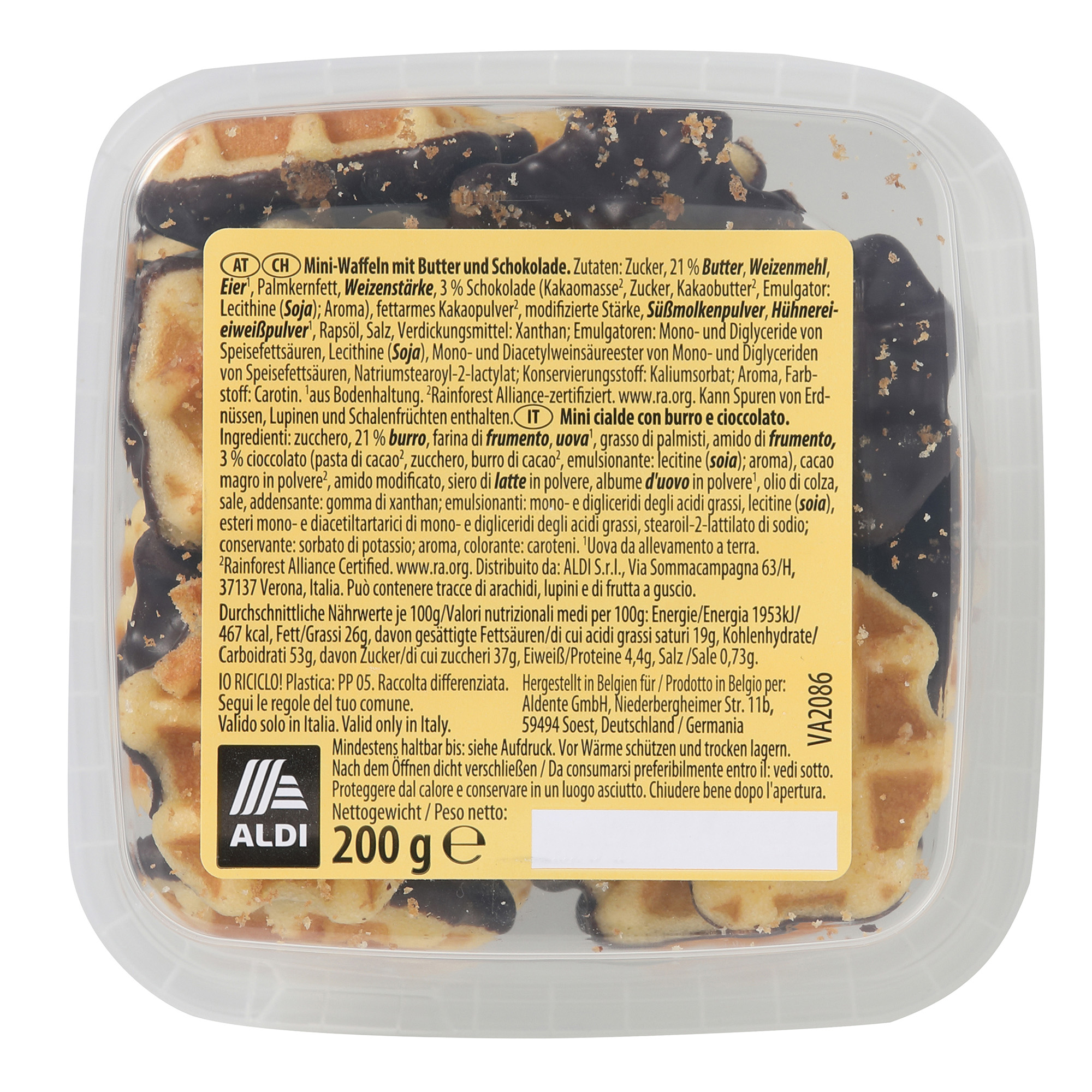 FINEST BAKERY Mini gaufrettes au beurre chocolat | ALDI-now