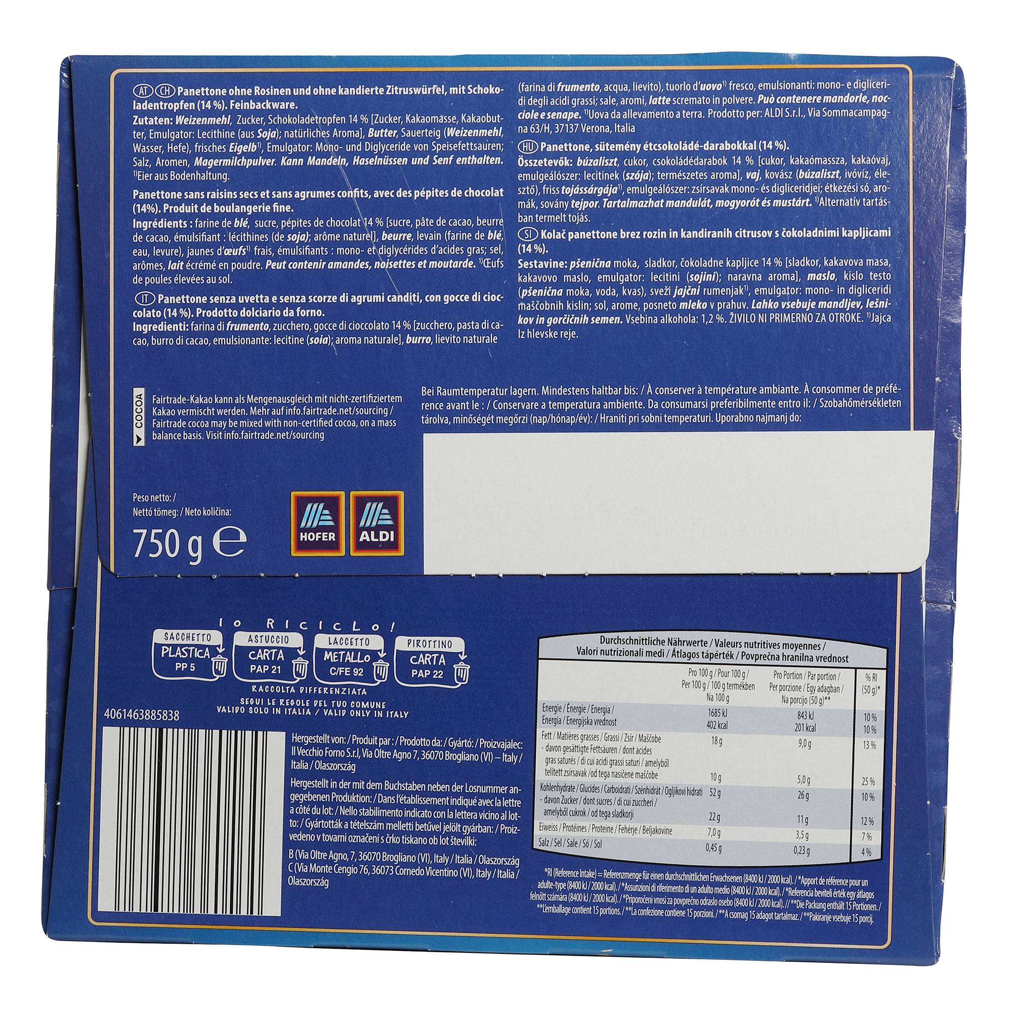 MONARC Panettone avec chocolat | ALDI-now