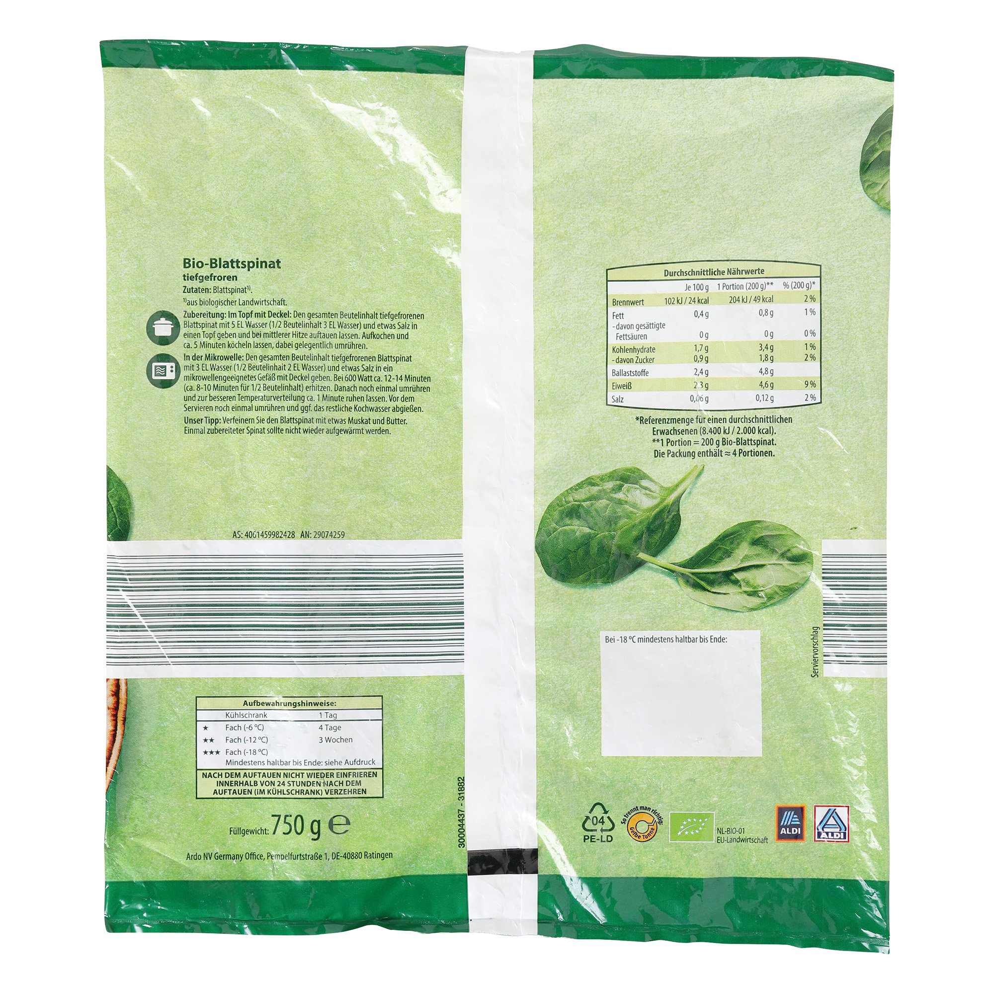 BIO épinards en feuilles | ALDI-now