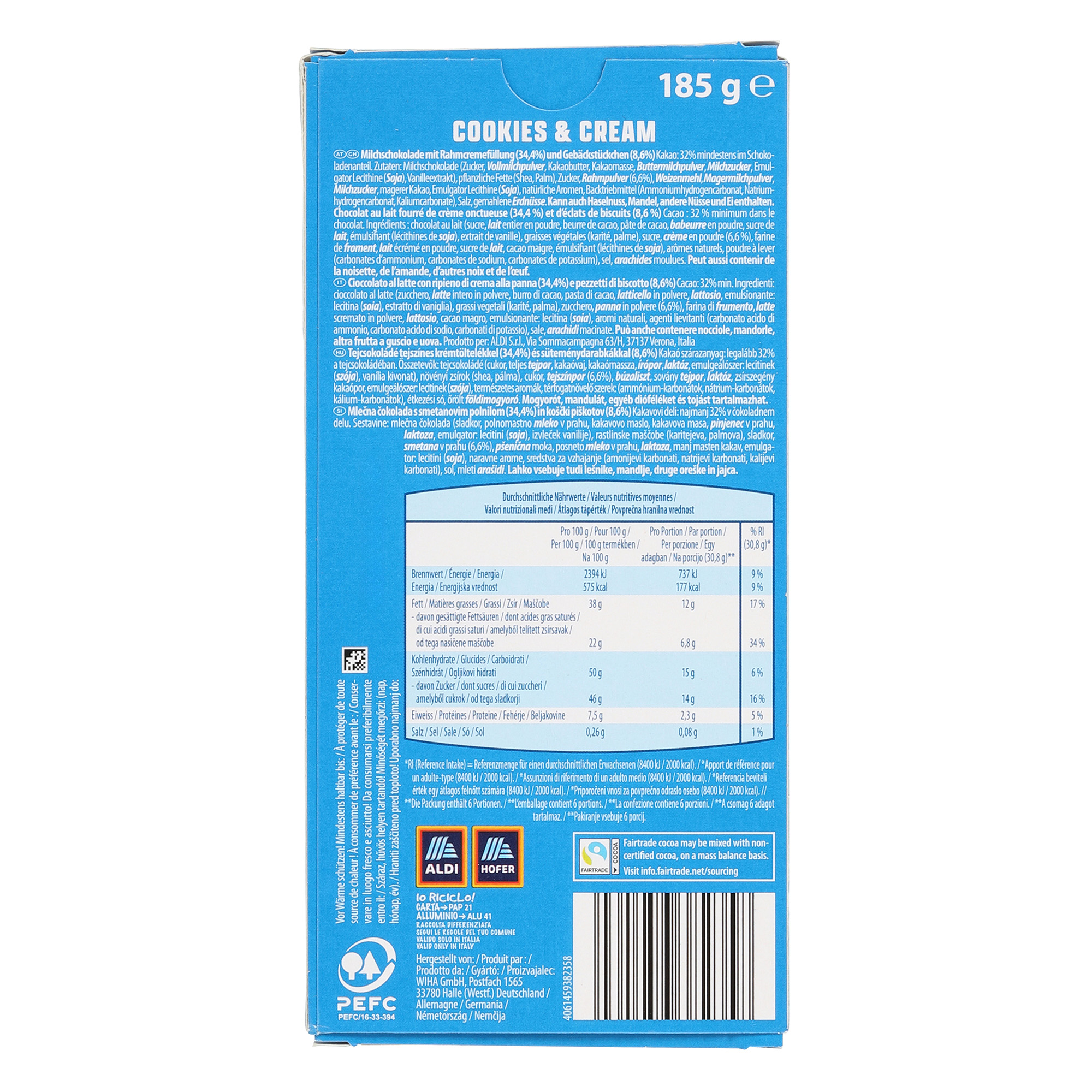 CHOCEUR Chocolat fourré, Cookies & Cream | ALDI-now