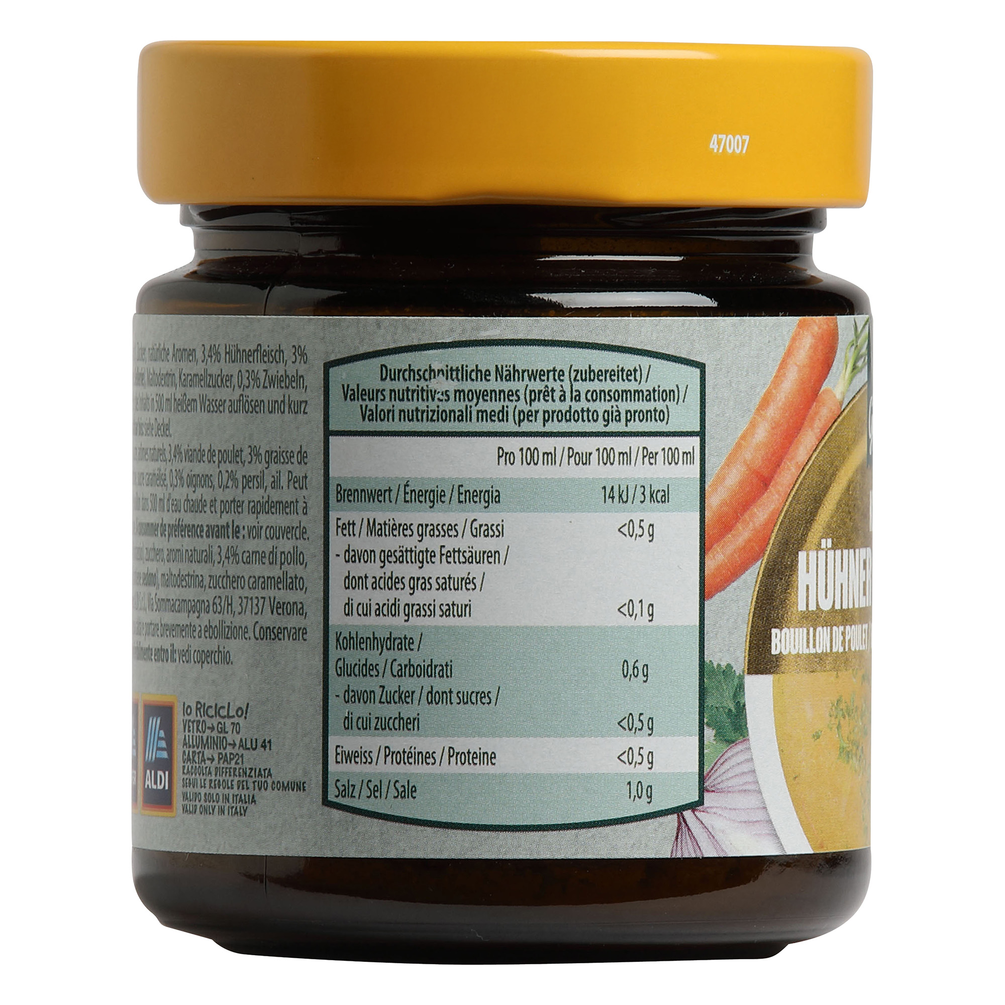 LE GUSTO Klare Bouillon im Glas, Huhn | ALDI-now