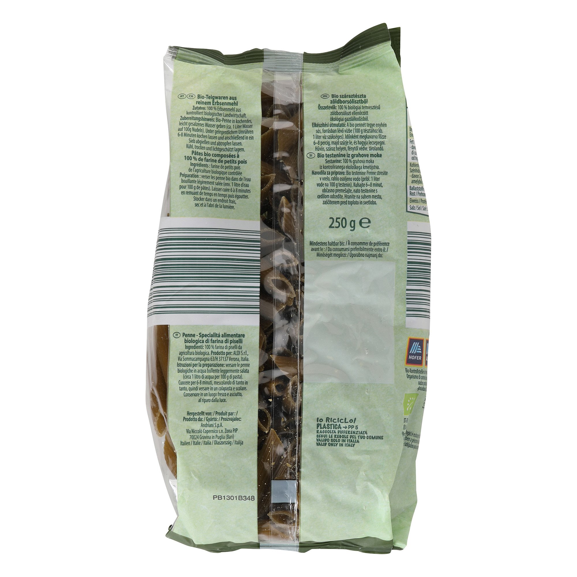 BIO Gemüsepasta Penne Erbsen | ALDI-now