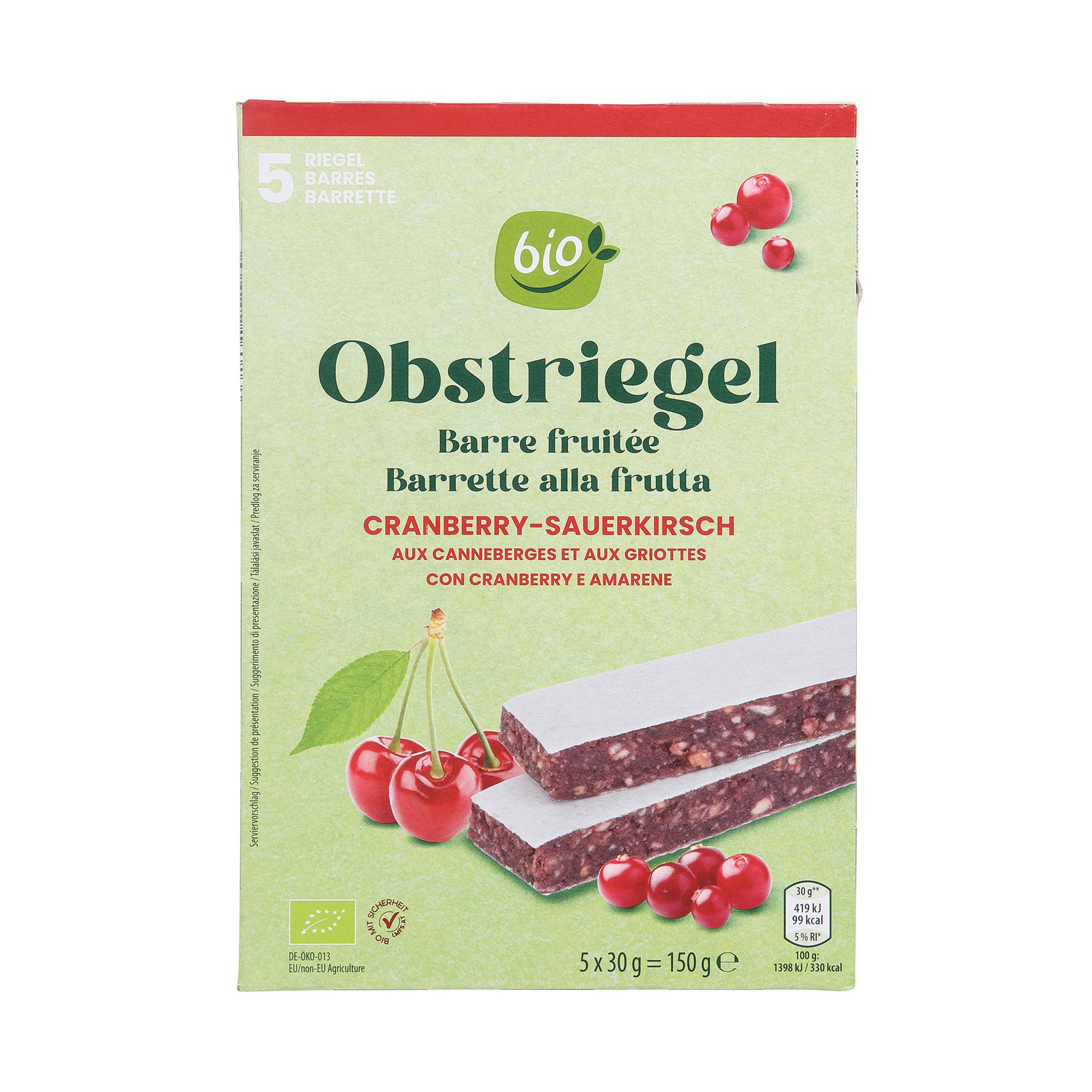 BIO Barrette alla frutta, ciliegia/mirtillo rosso | ALDI-now