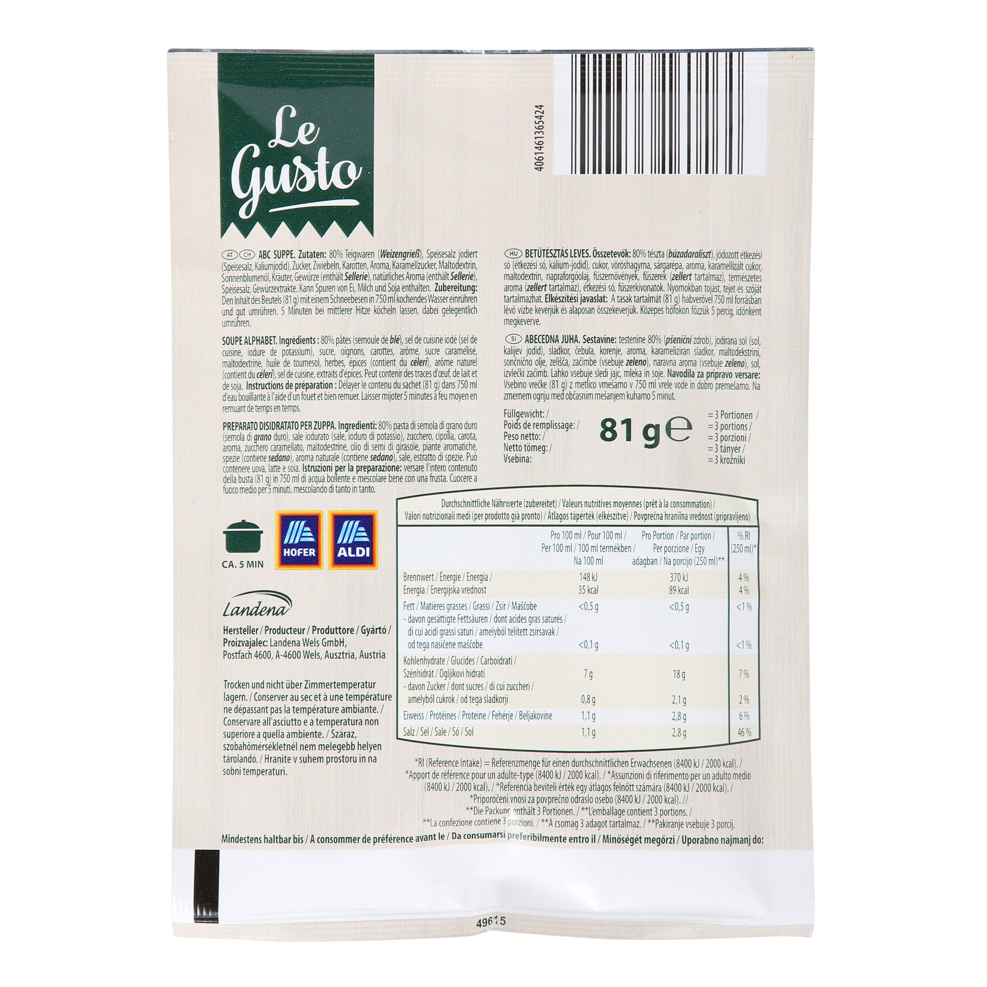 LE GUSTO Soupe ABC | ALDI-now