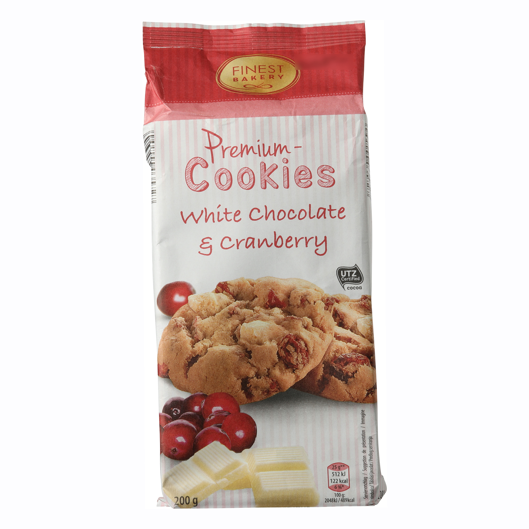 FINEST BAKERY Premium- Cookies, Cranberry & White Chocolate | ALDI-now