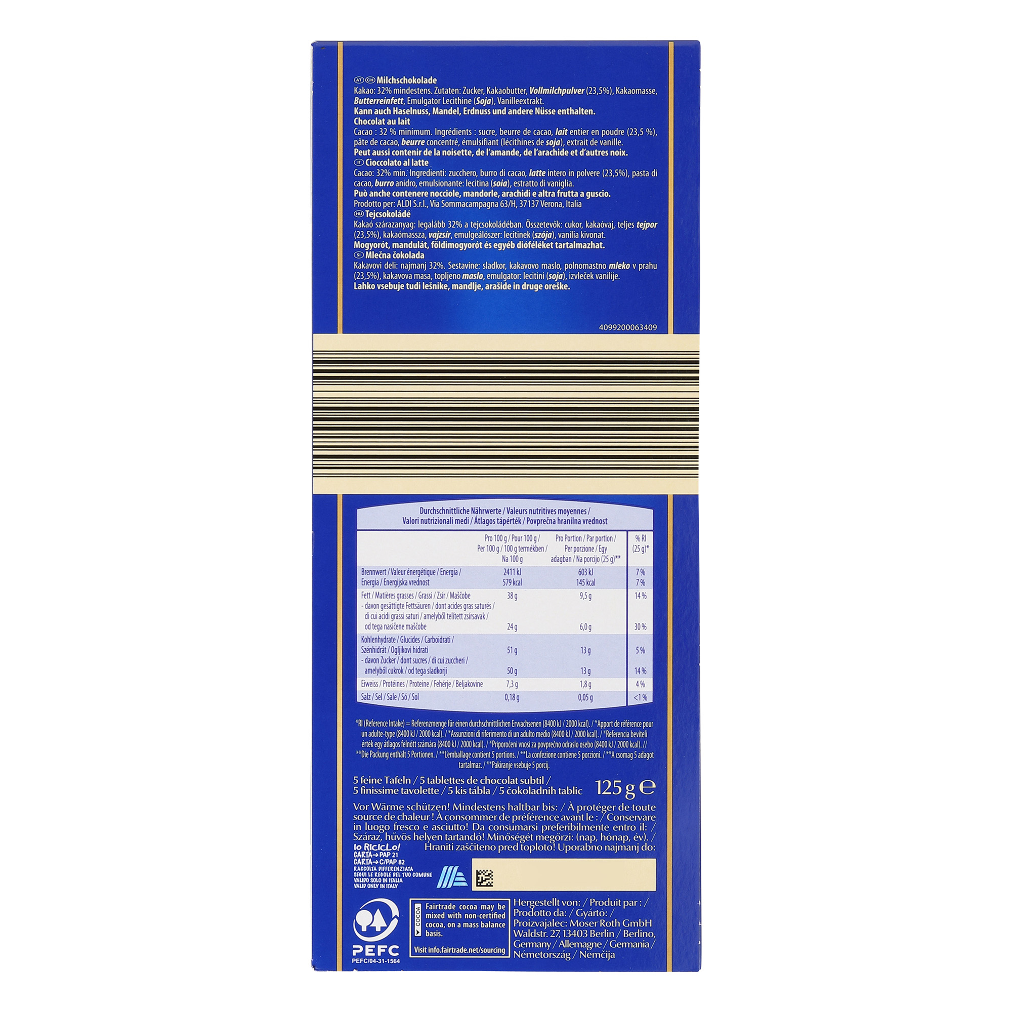 MOSER ROTH Premium Schokolade, Edel Vollmilch | ALDI-now