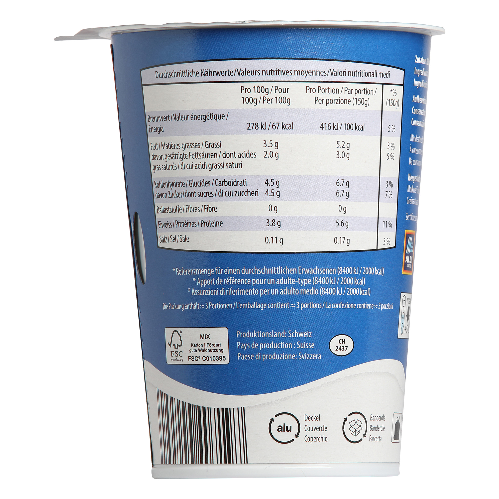 MILSANI Yogurt al naturale 3.5 % di grassi | ALDI-now