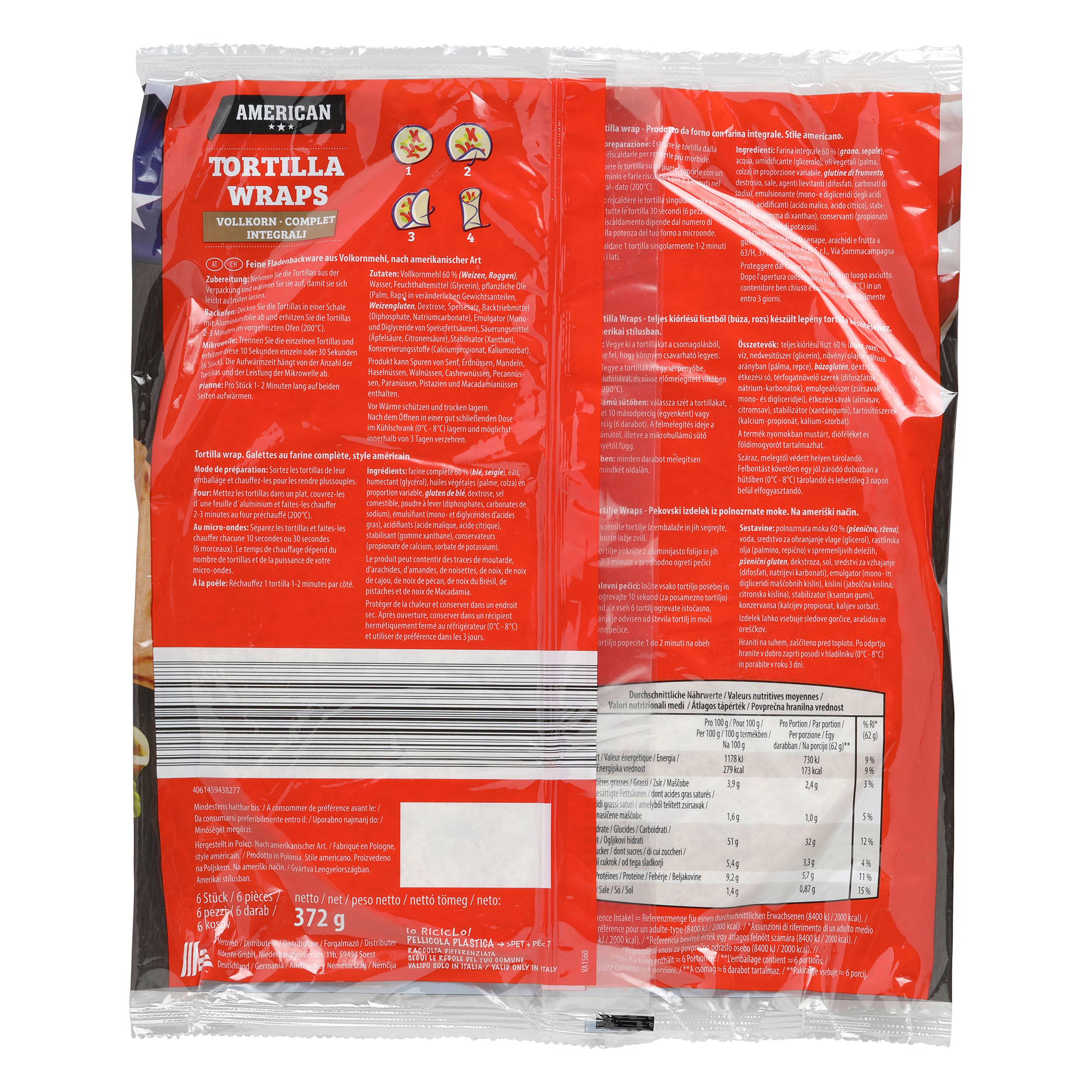 AMERICAN Tortilla Wraps, Vollkorn | ALDI-now