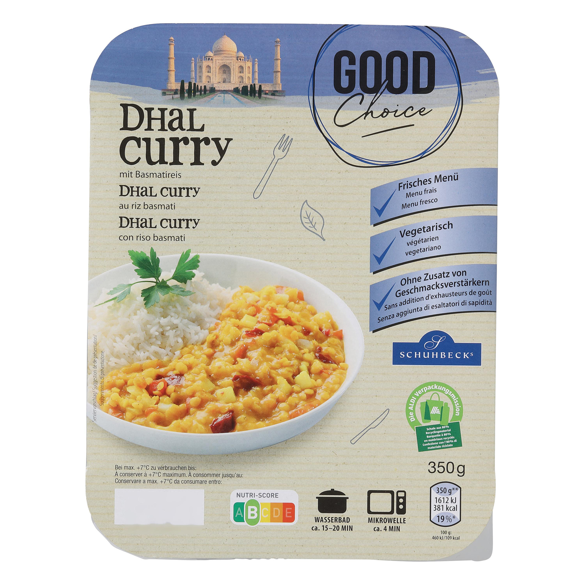 GOOD CHOICE Indisches Fertiggericht, Dhal Curry | ALDI-now