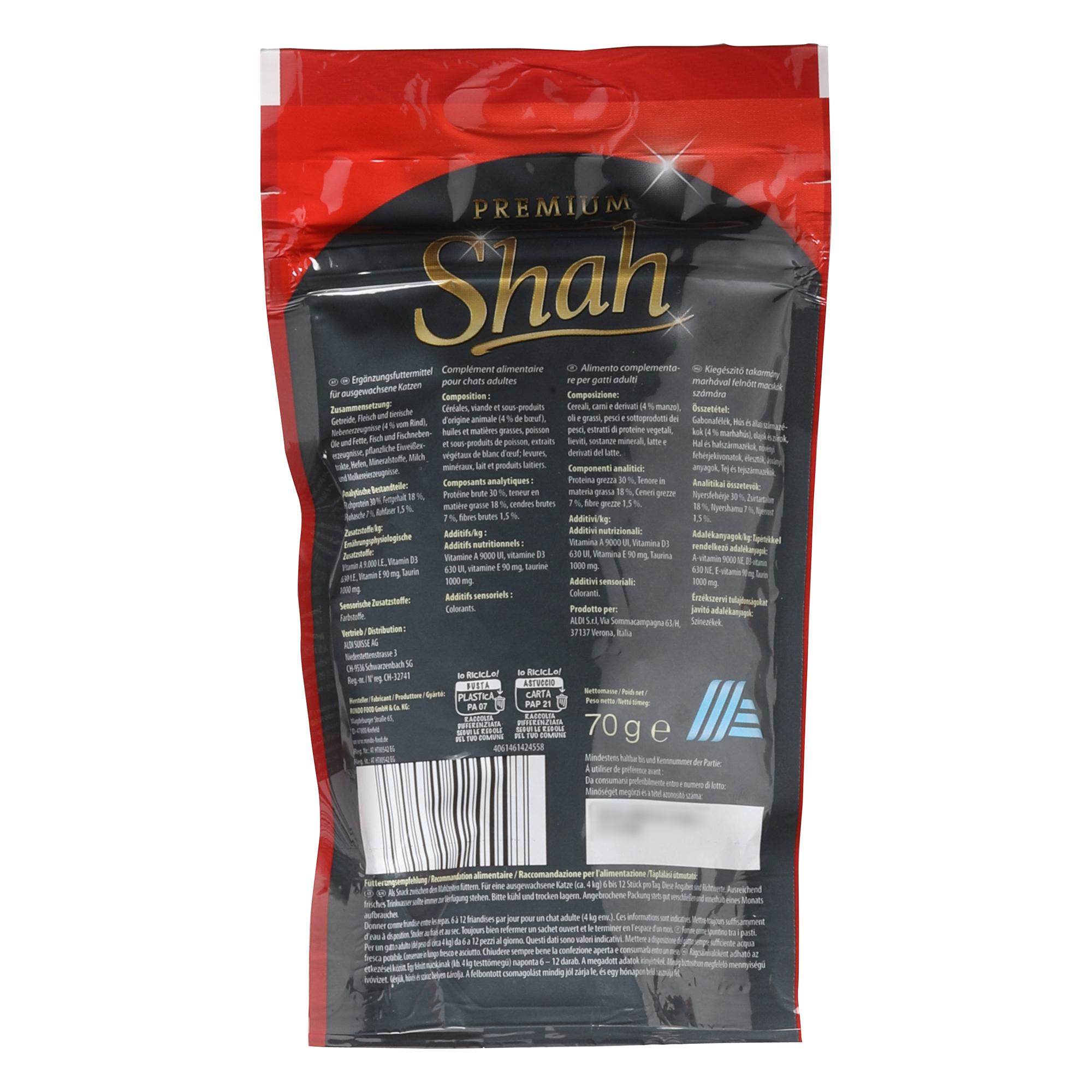 SHAH PREMIUM Katzensnack Knusperkissen, Rind | ALDI-now