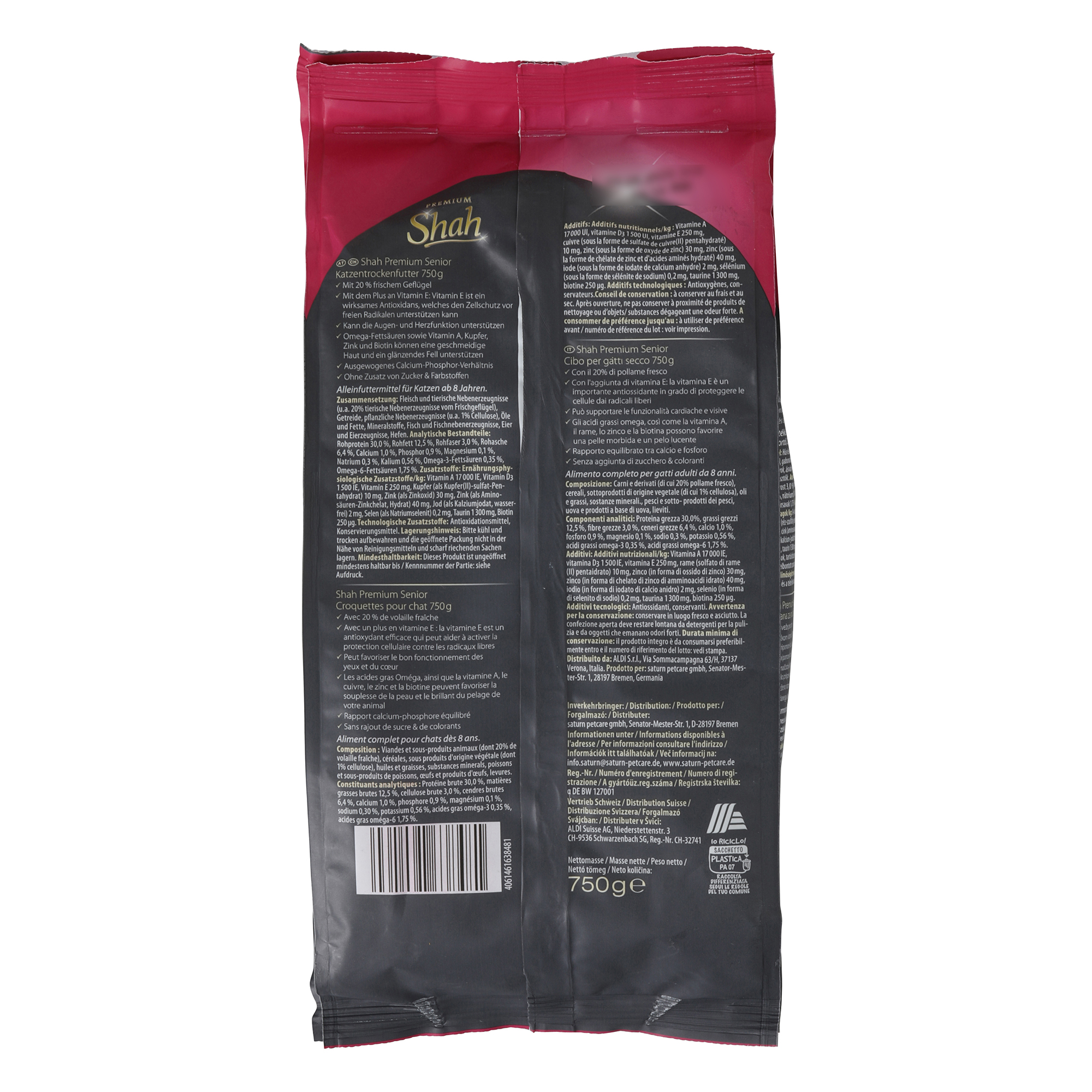 SHAH PREMIUM Katzentrockenfutter Premium, Senior | ALDI-now