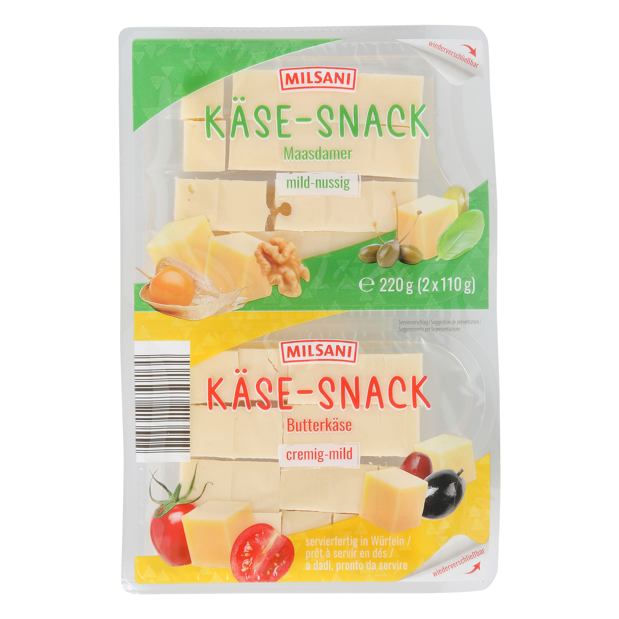 MILSANI Fromage à grignoter, Maasdam - Butterkäse | ALDI-now