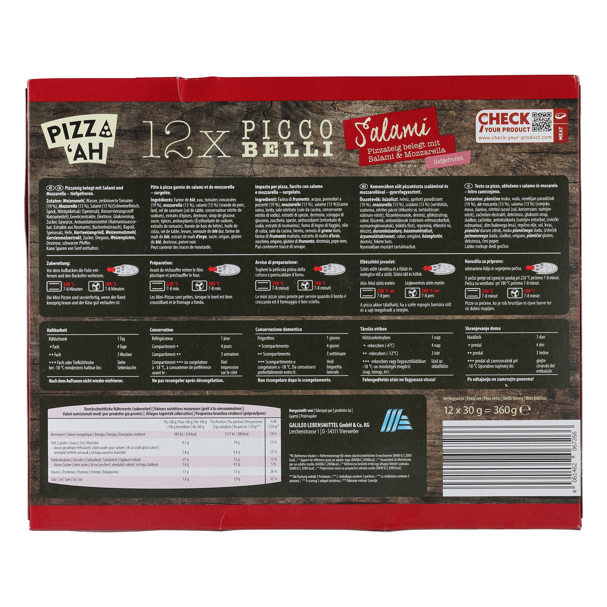 PIZZ'AH Picco Belli Salami | ALDI-now