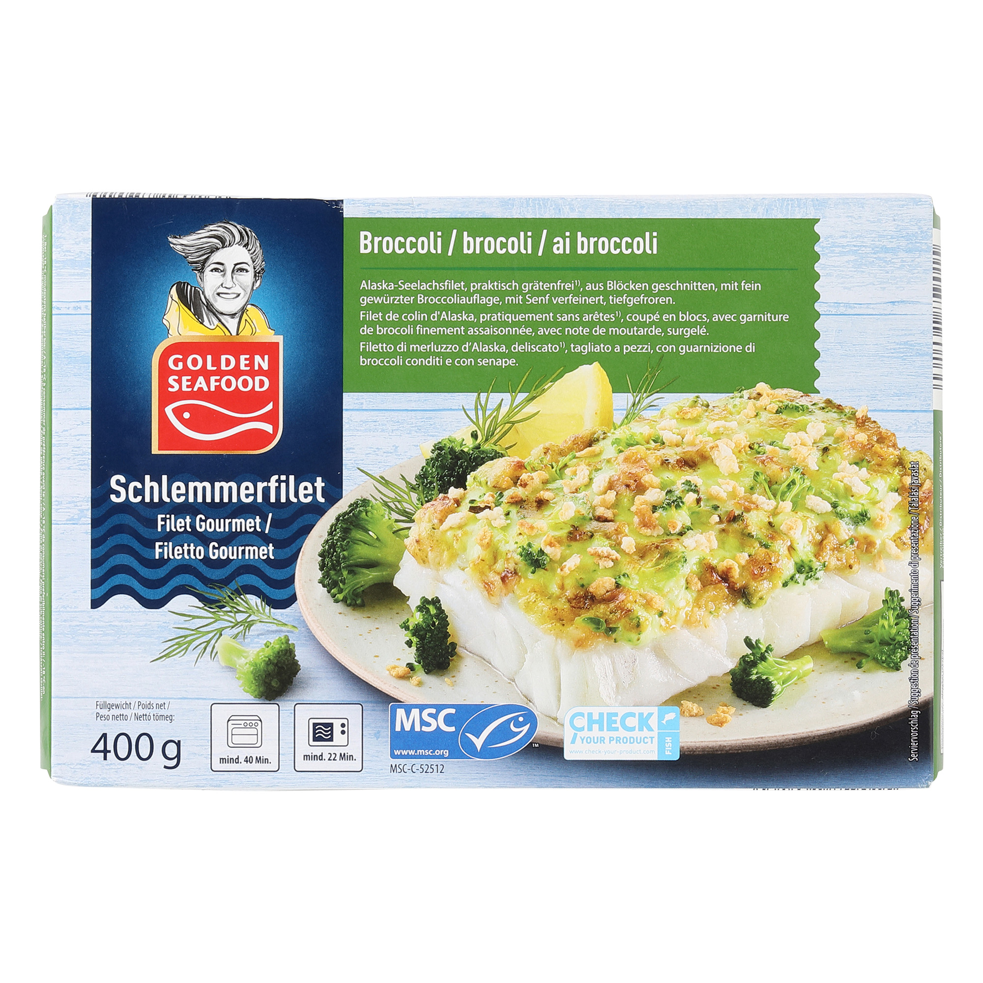 GOLDEN SEAFOOD MSC Schlemmerfilet, Broccoli | ALDI-now