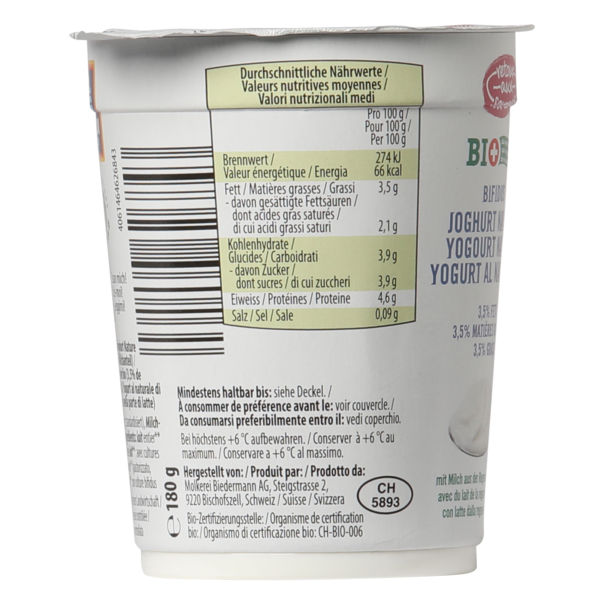 RETOUR AUX SOURCES BIO Joghurt Bifidus 3.5 % Fett | ALDI-now