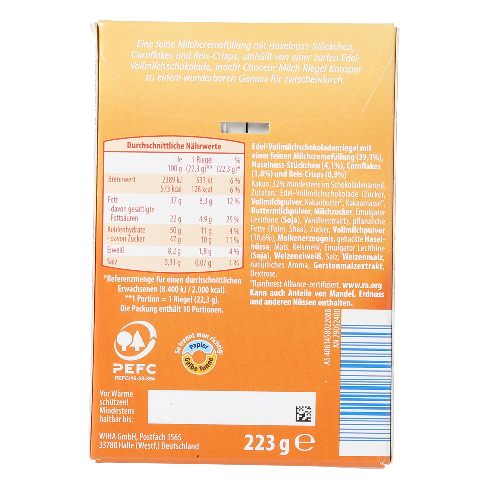 CHOCEUR Milchriegel XXL, Milch-Knusper | ALDI-now