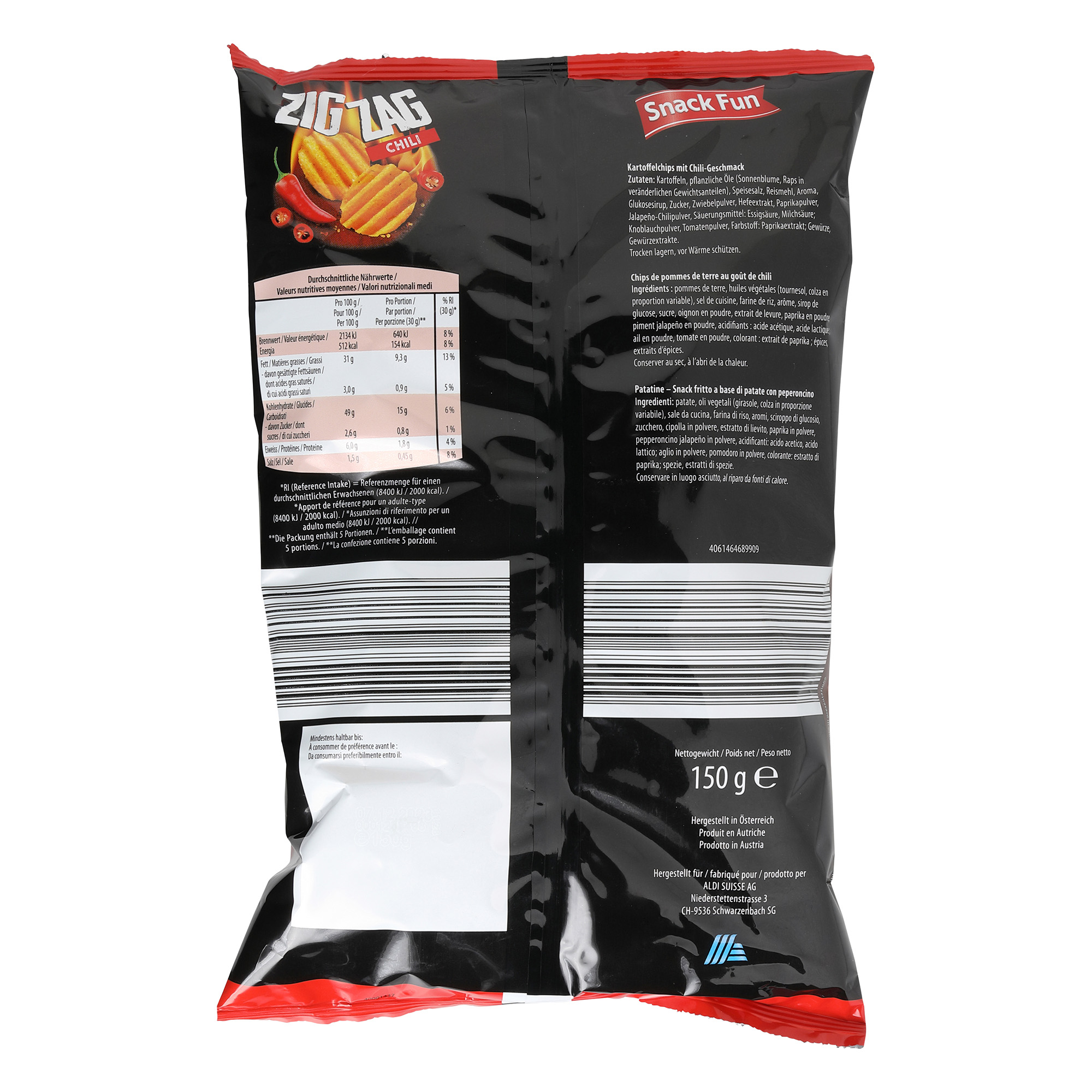 SNACK FUN Zig Zag Chips Chili | ALDI-now