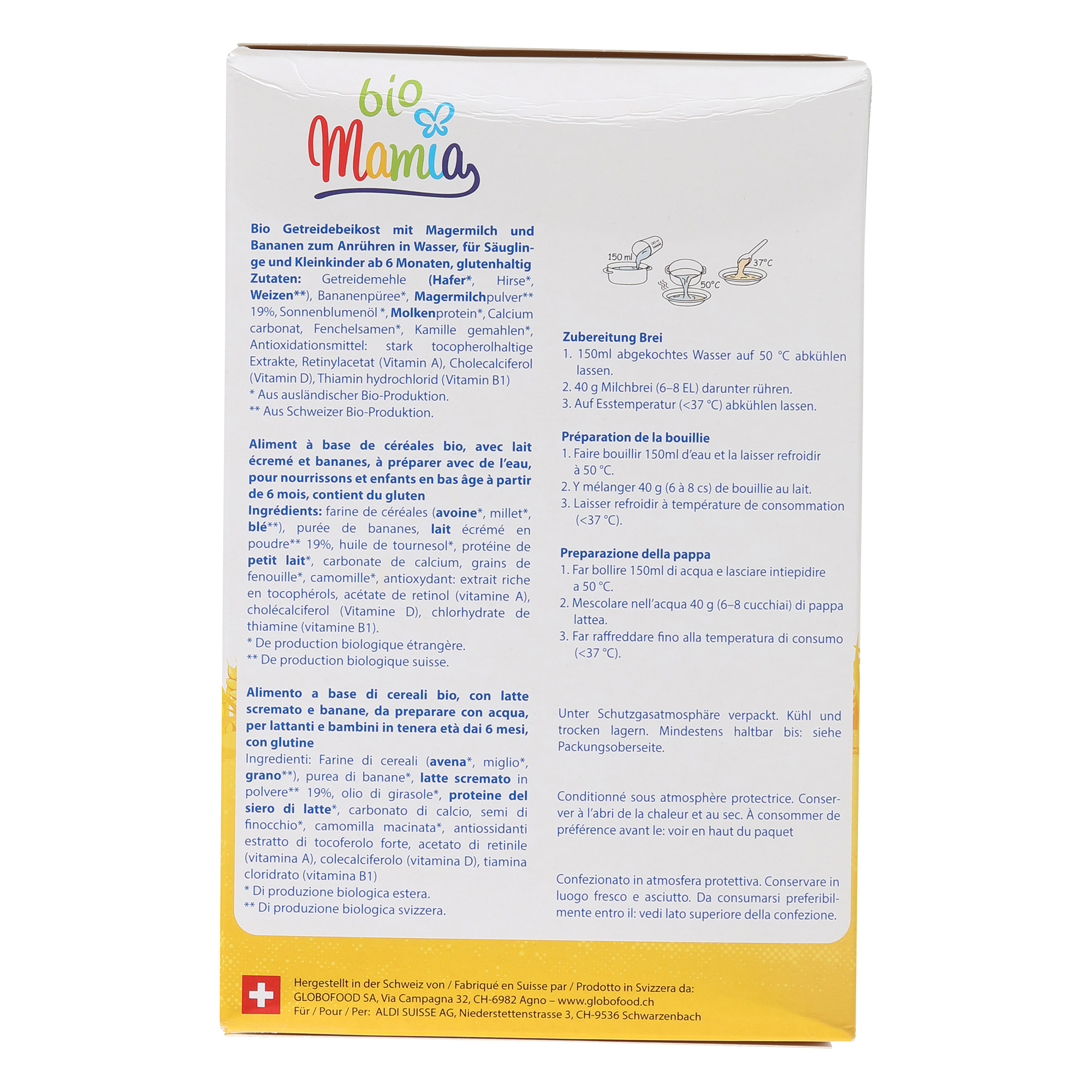 MAMIA BIO Bouillie en poudre au lait, pour la nuit | ALDI-now