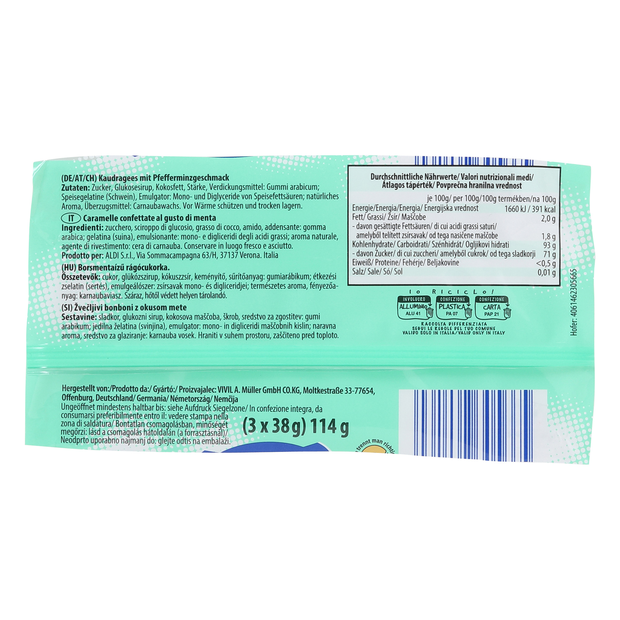SWEET LAND Kaudragees 3er-Pack, Mint | ALDI-now