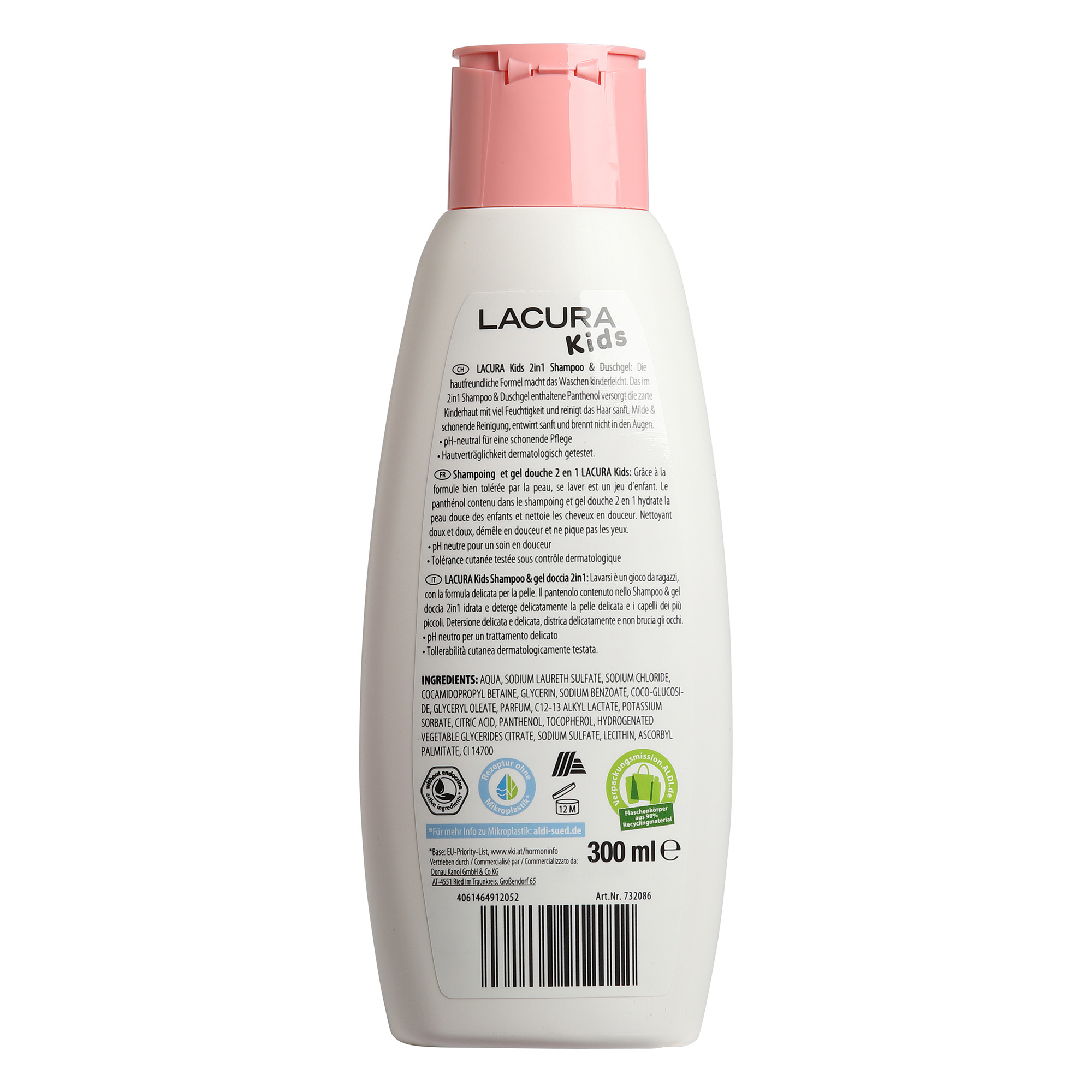 LACURA Kids Kinder 2in1 Shampoo & Duschgel, Sweet Strawberry | ALDI-now