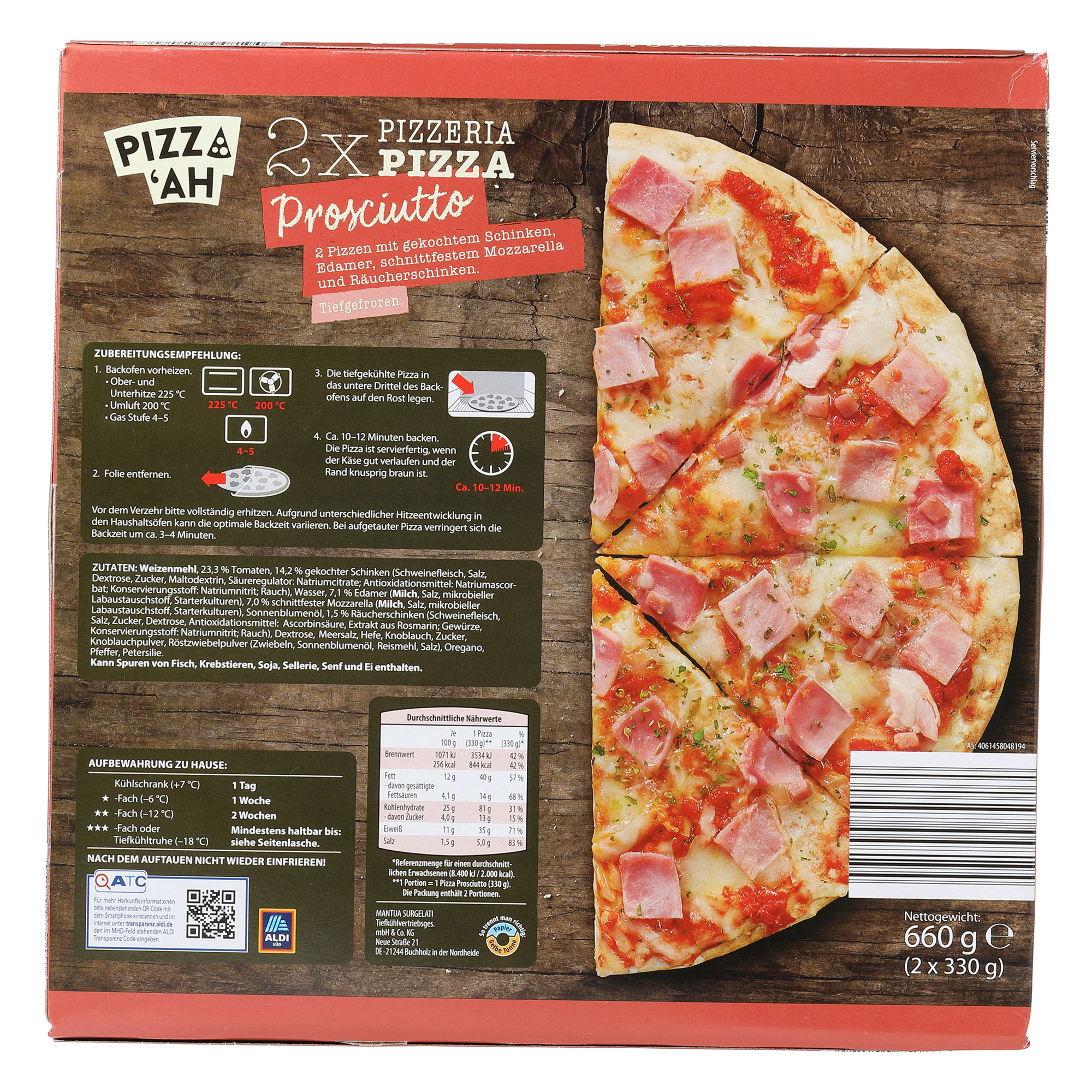PIZZ'AH Pizza au jambon | ALDI-now