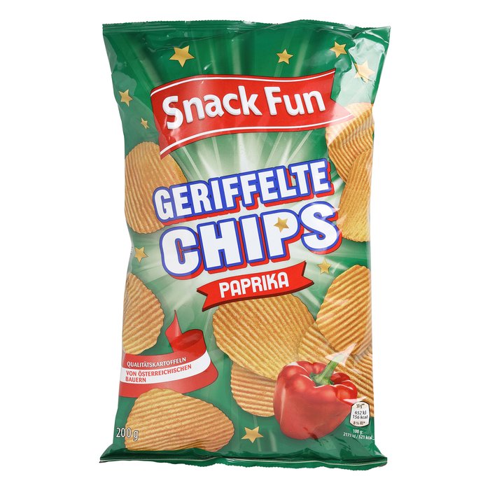 SNACK FUN Riffel Chips, Paprika | ALDI-now