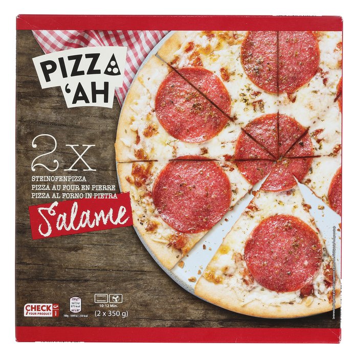 PIZZ'AH Pizza cuite dans un four en pierre, Salami | ALDI-now