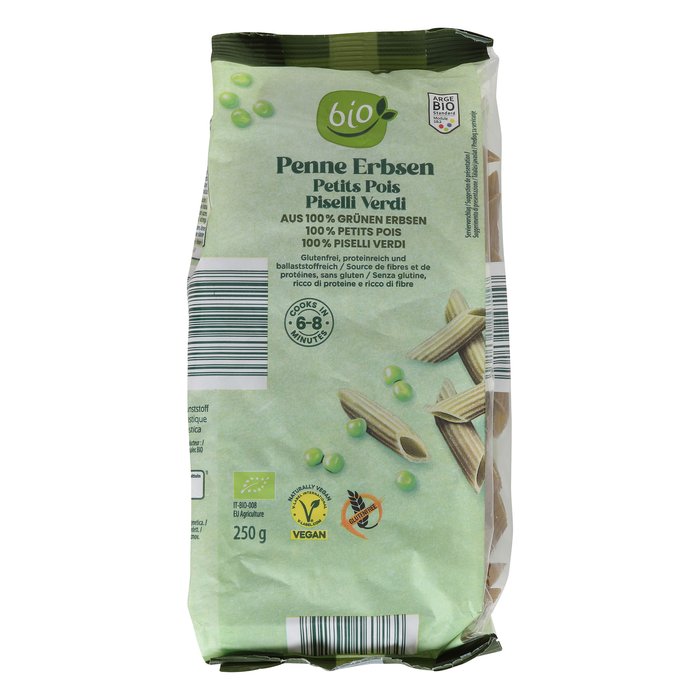 BIO Gemüsepasta Penne Erbsen | ALDI-now